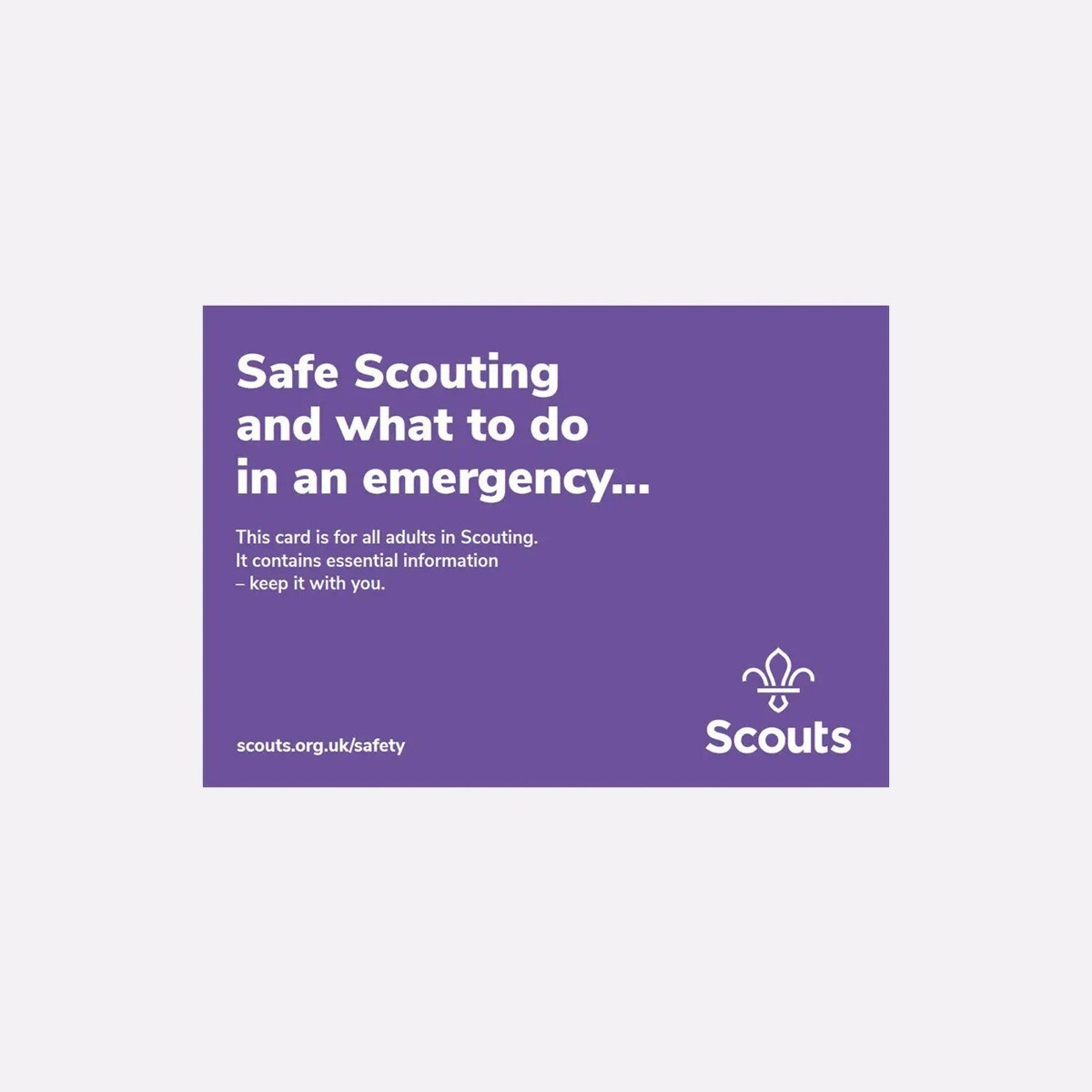 Scouting Purple Emergency Card