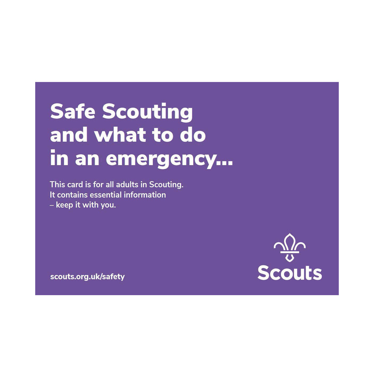 Scouting Purple Emergency Card
