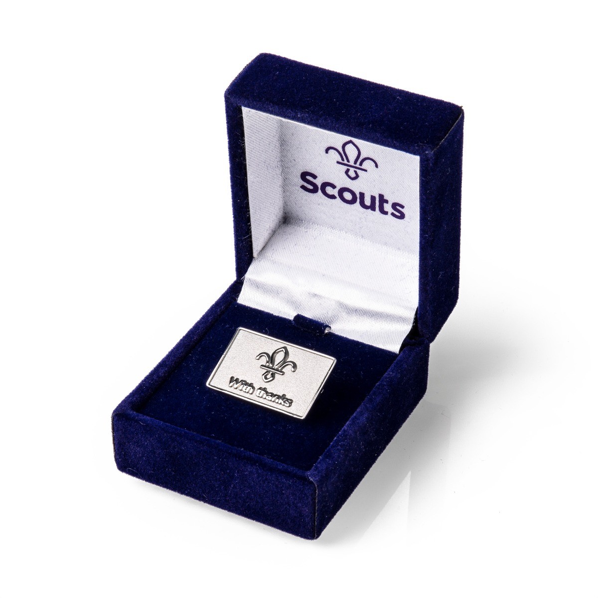 Scouts With Thanks Solid 925 Sterling Silver Badge in Presentation Box