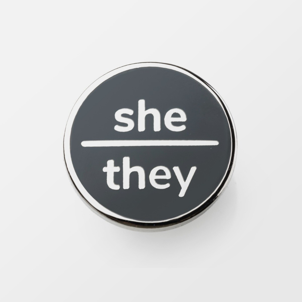 She / They Pronoun Pin Badge | Gender Pronoun Badge