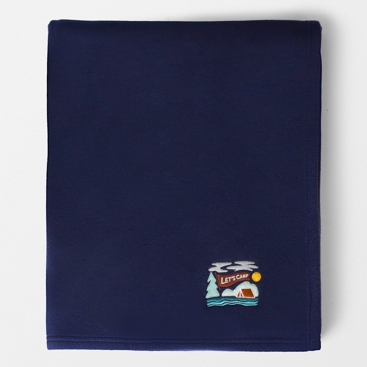 Personalised Let's Camp Embroidered Fleece Blanket | Personalised Blanket