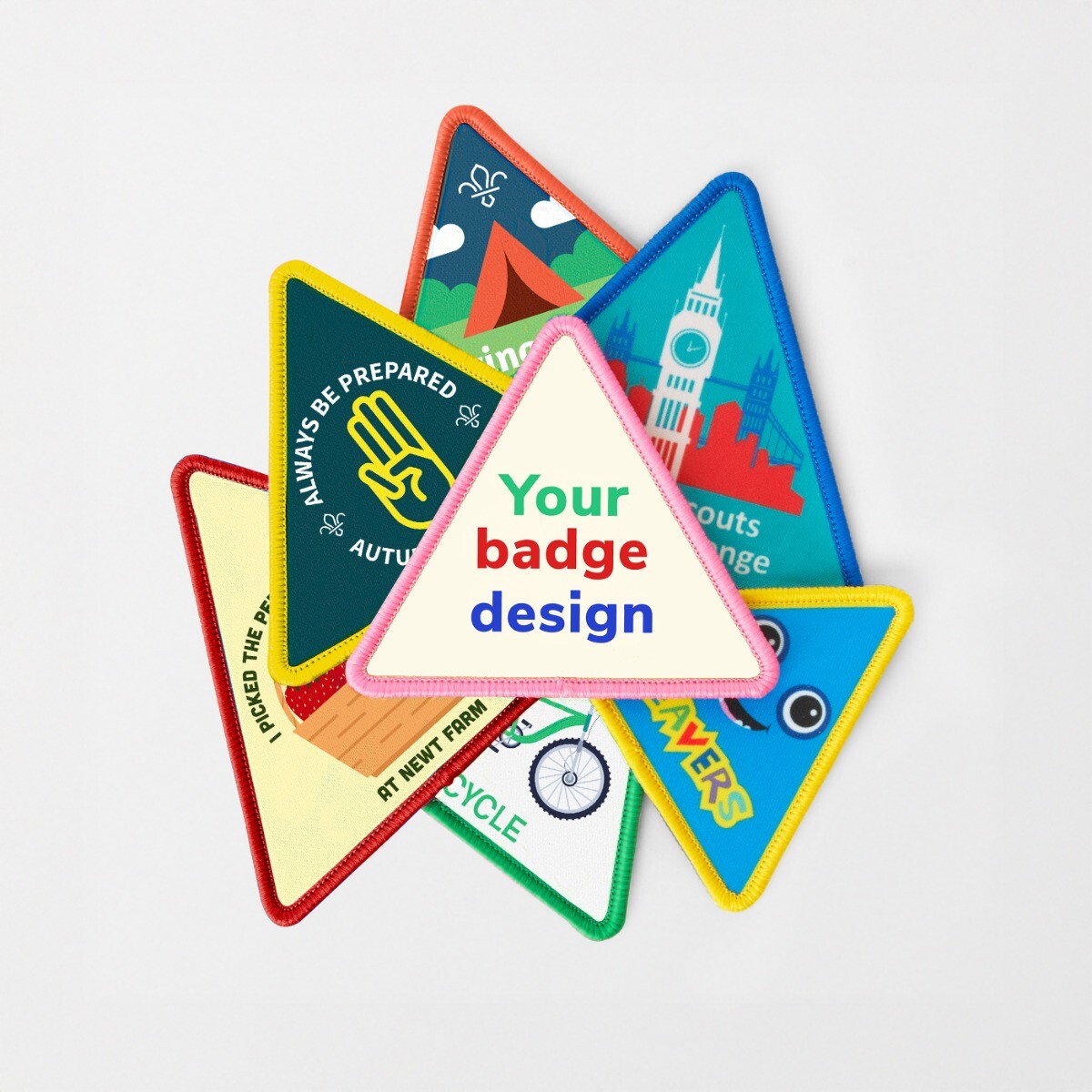 Personalised Custom Printed Badge - Triangle | Scout Store