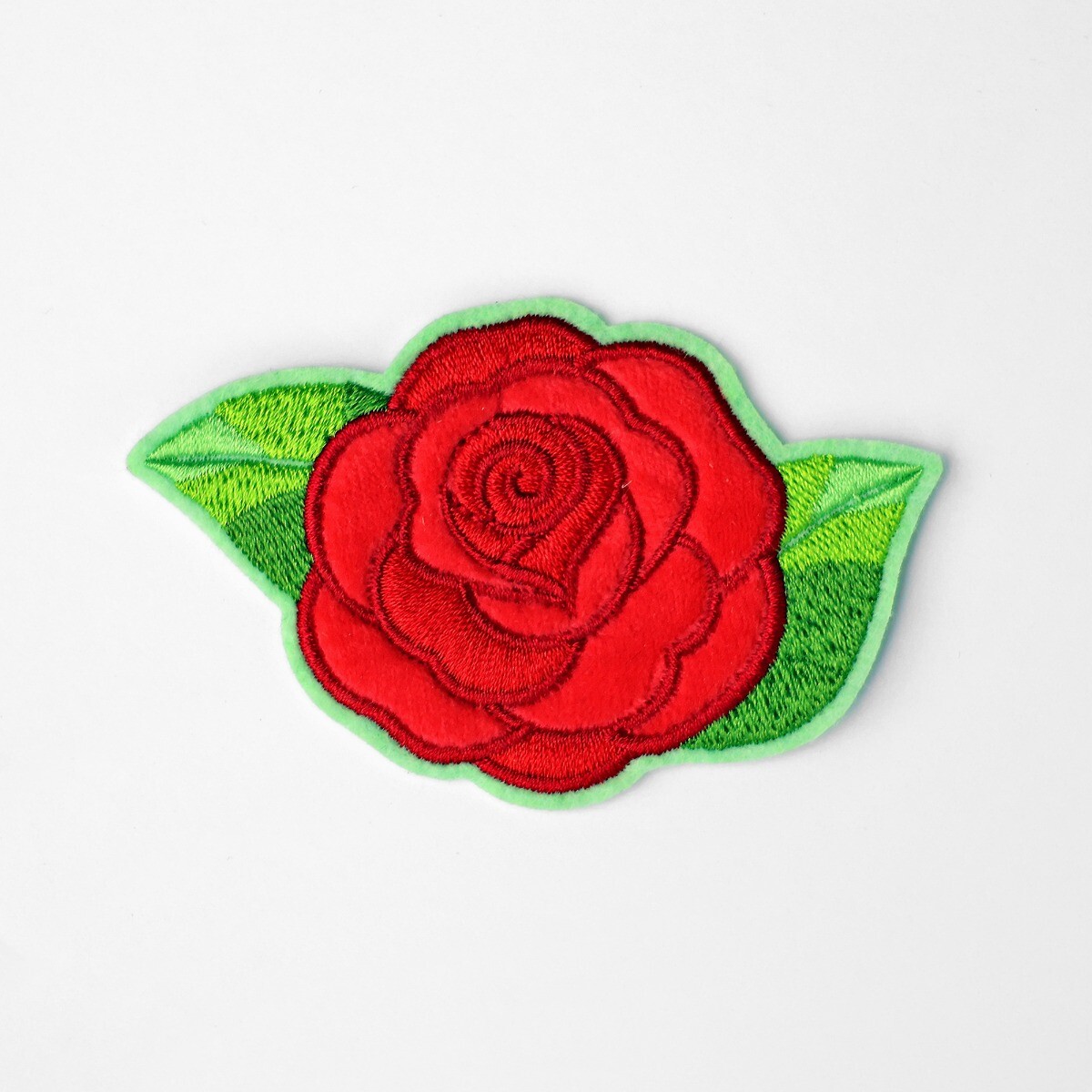 English Rose Badge | Textured English Red Rose Badge 8cm