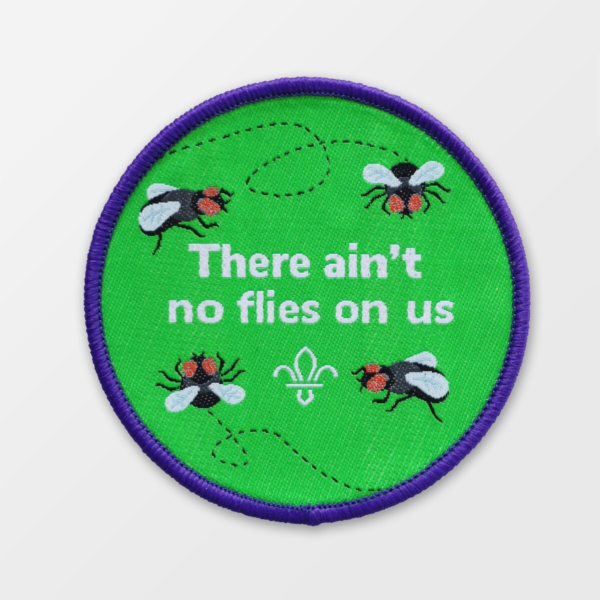 There Ain’t No Flies on Us Campfire Song Badge for Scouts