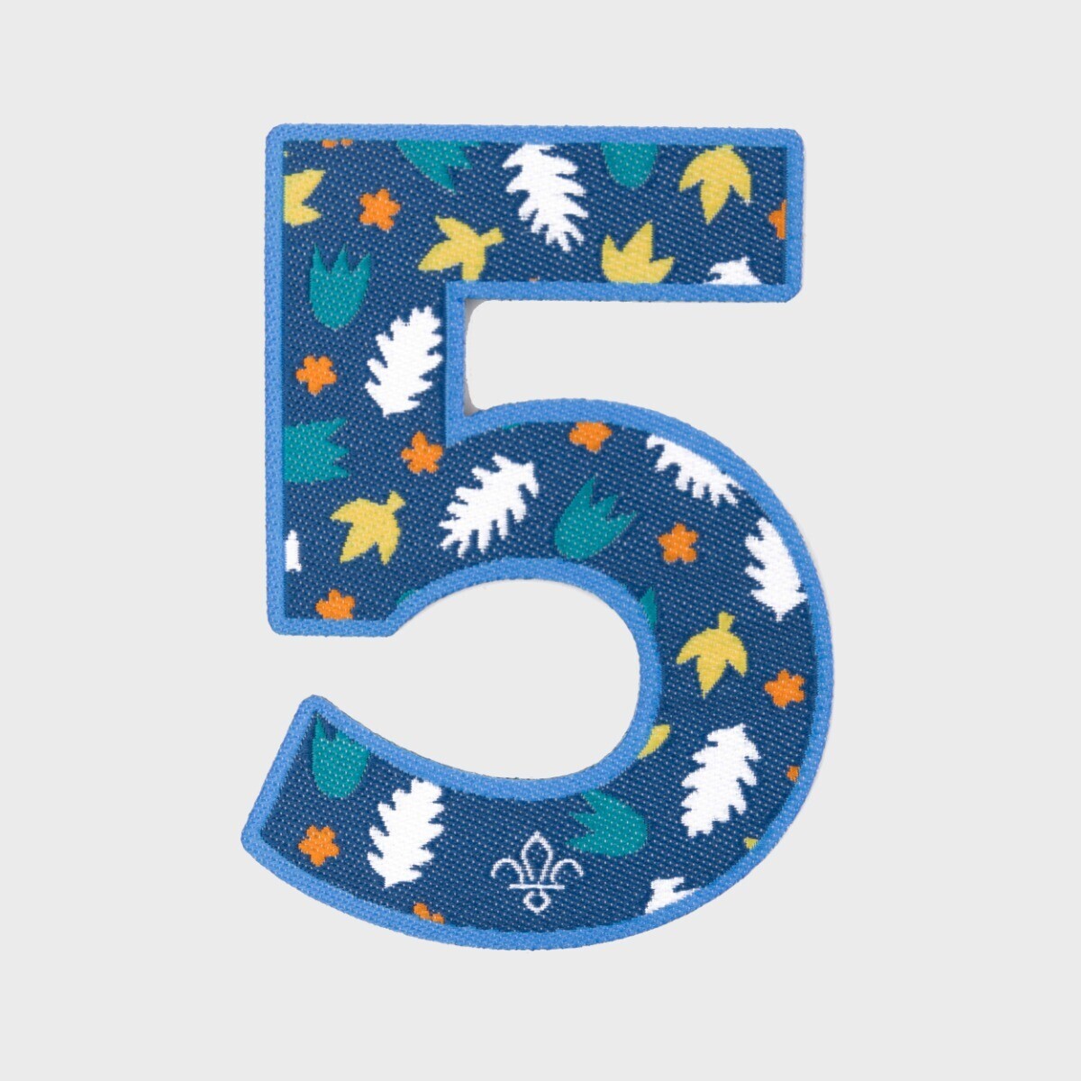 Iron-On Number Badge - 5 | Numerical Badge / Patch