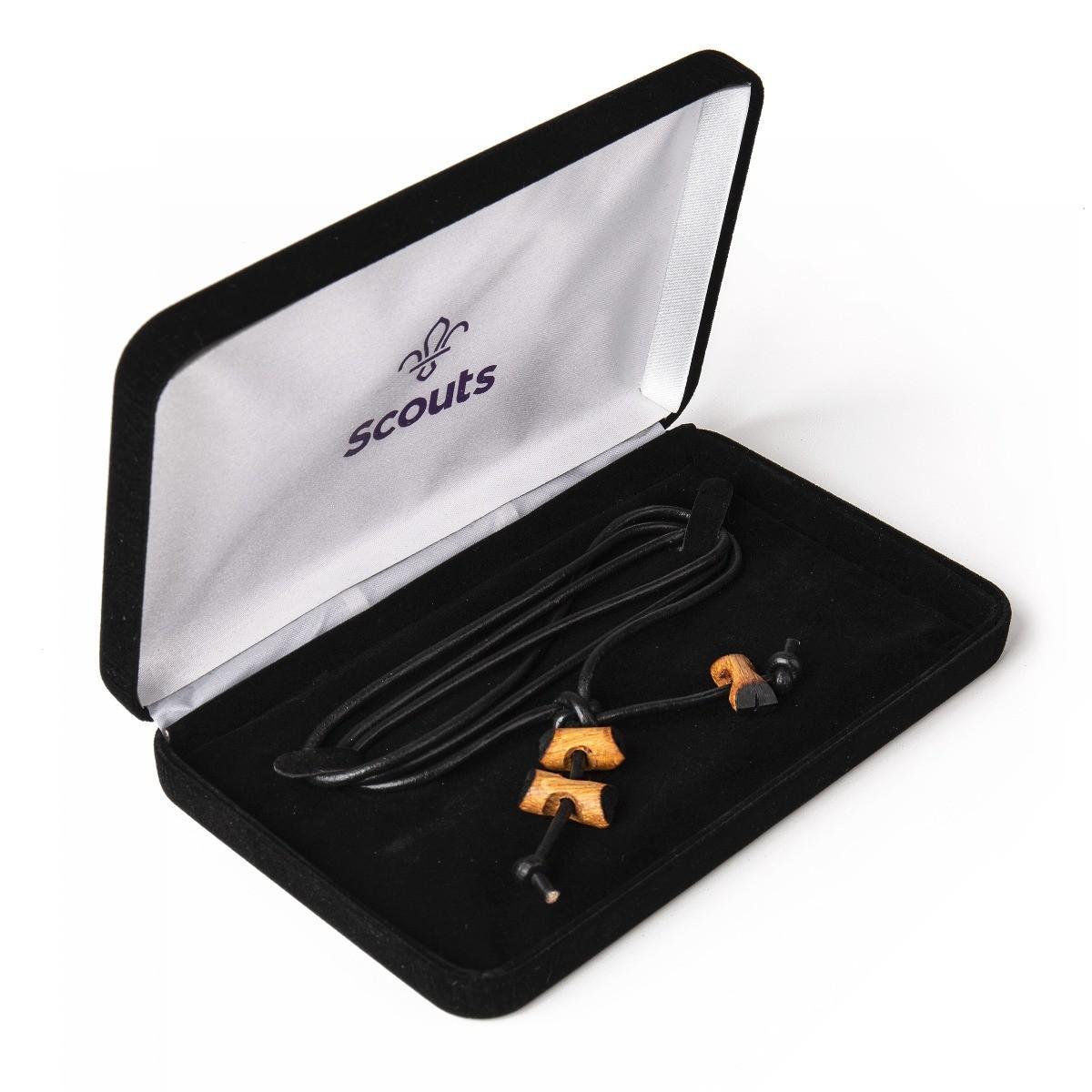 Gilwell Park Scouting Oak Wood Badge 3 Beads in Box