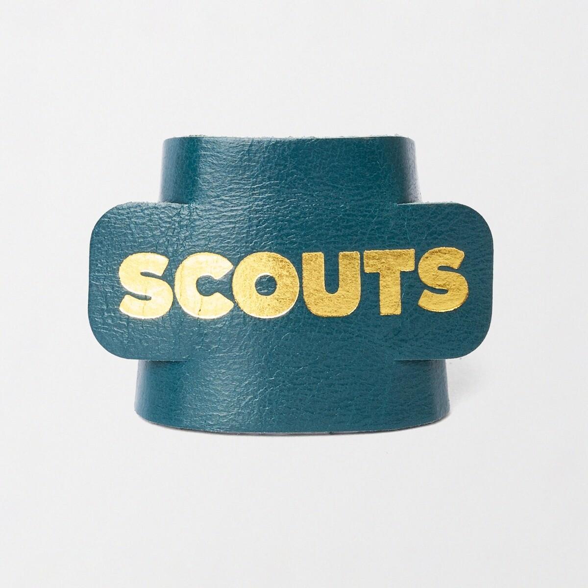 Scouts Section Embossed Quality Leather Woggle