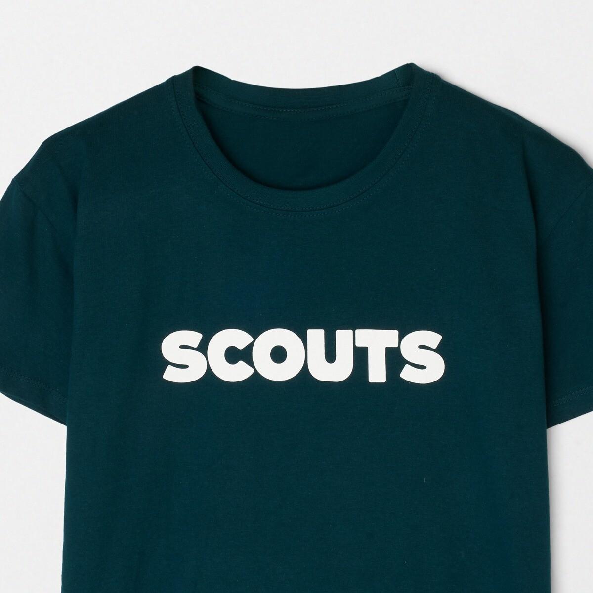 Scouts Section 100% Cotton Adult T-Shirt Petrol Blue S - 2XL