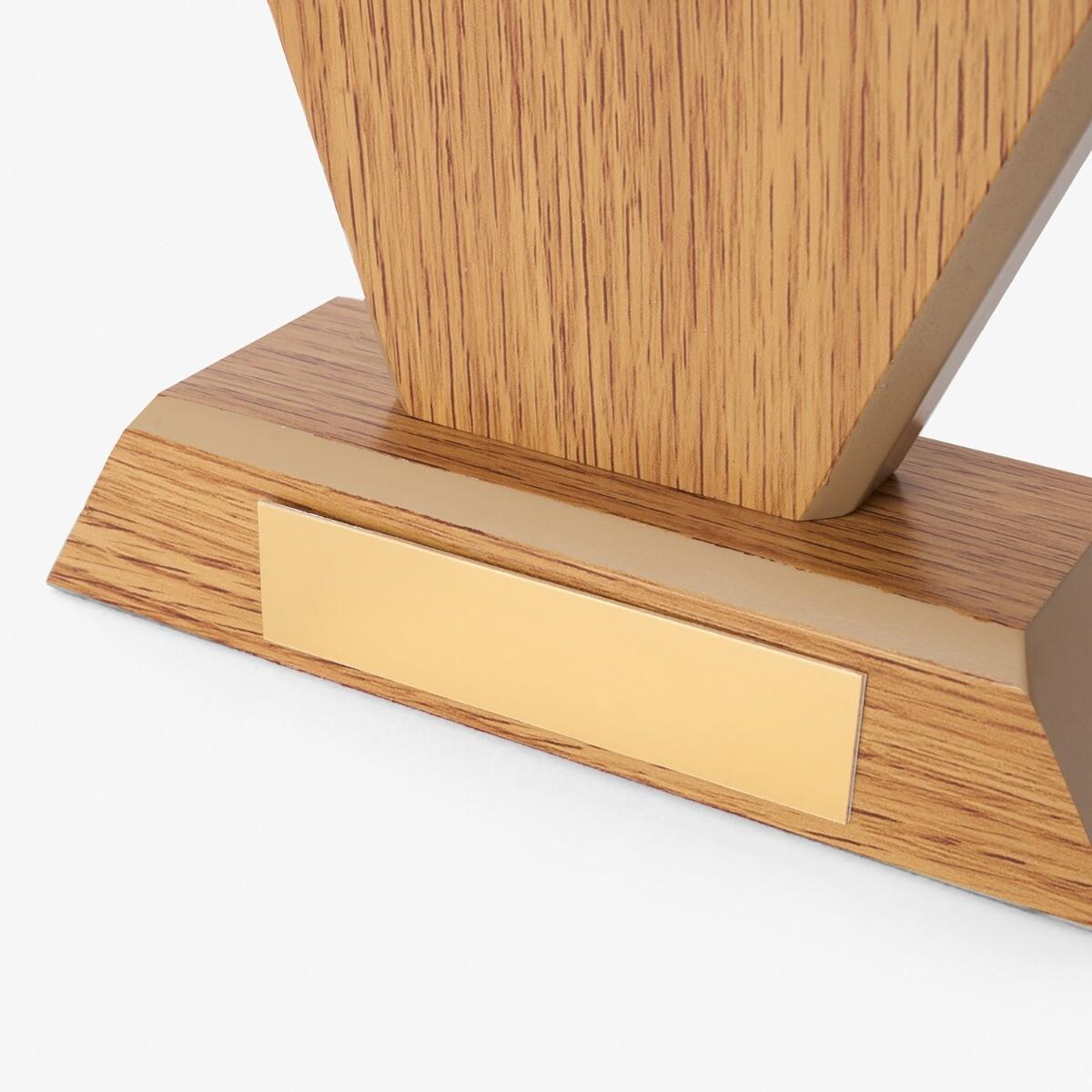 Wooden Star Award Trophy with Scouts Logo 17.5cm