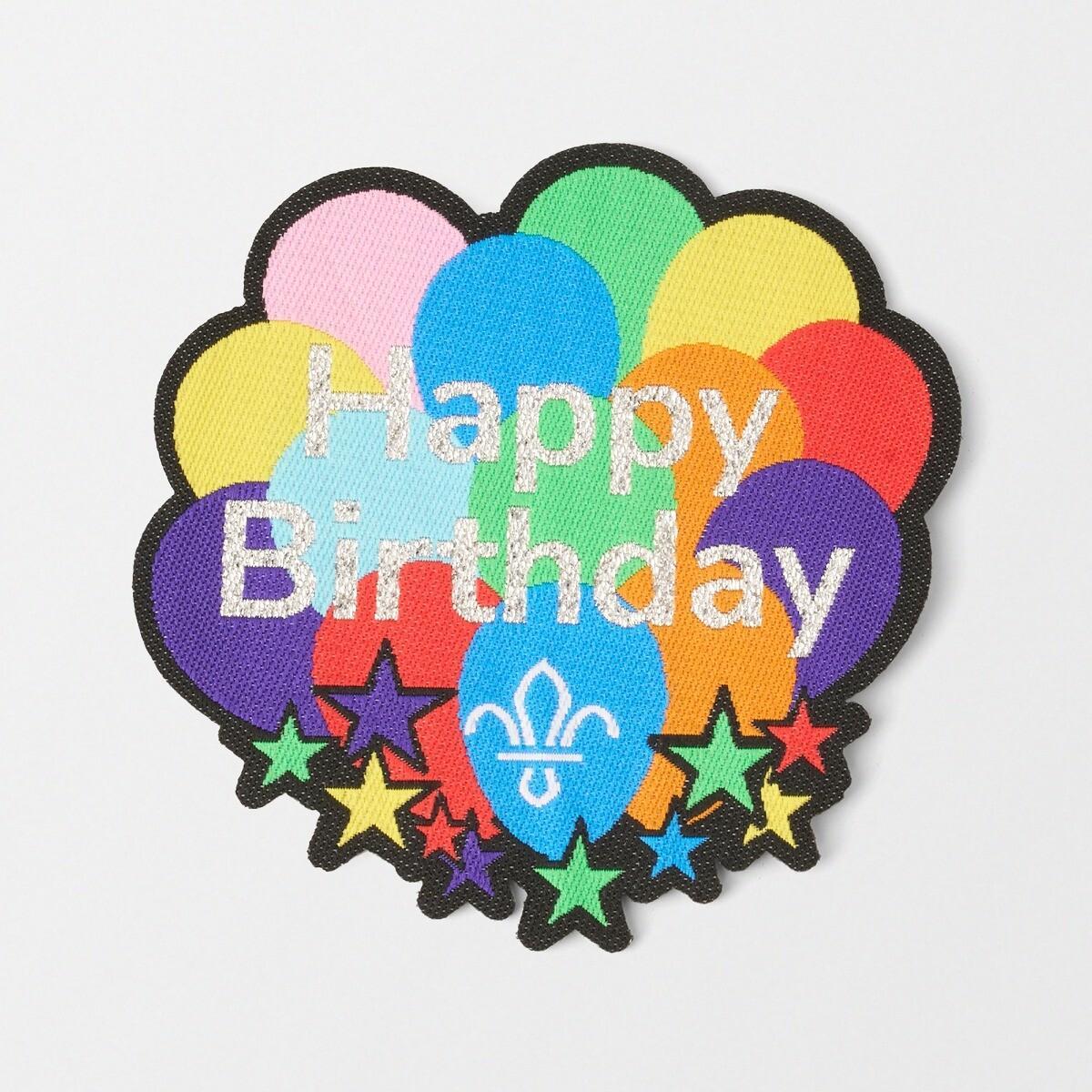 Happy Birthday Balloon Blanket Badge