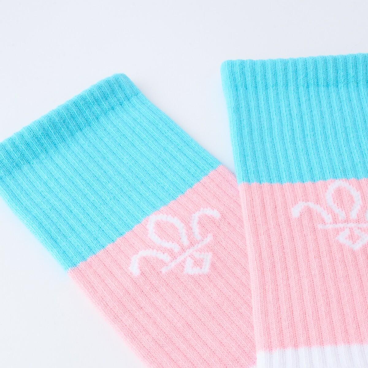 Scout Pride Socks - Trans Flag | 100% Cotton | Size 6 - 11