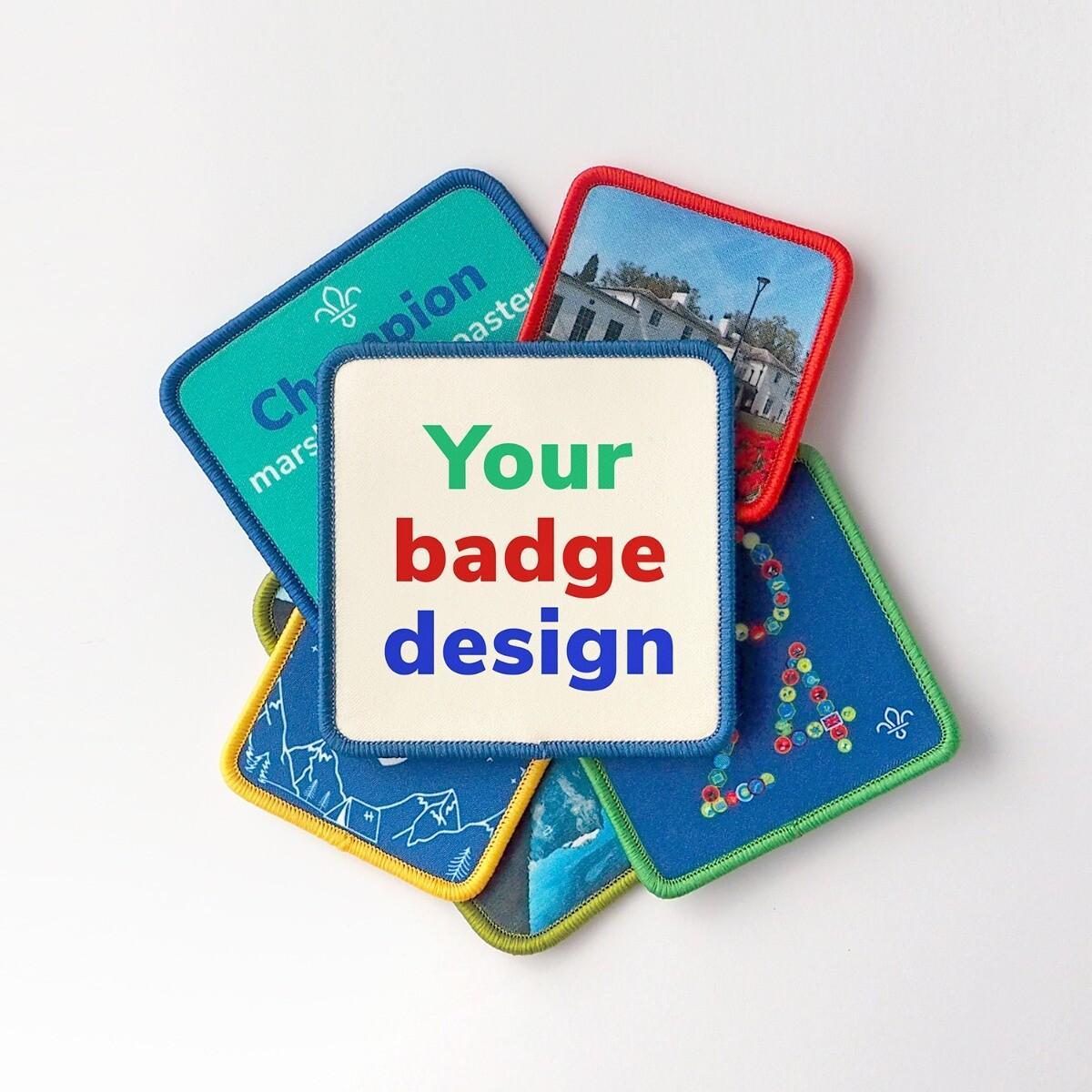 Personalised Badges - Square |Custom Badges / Patches Made to Order
