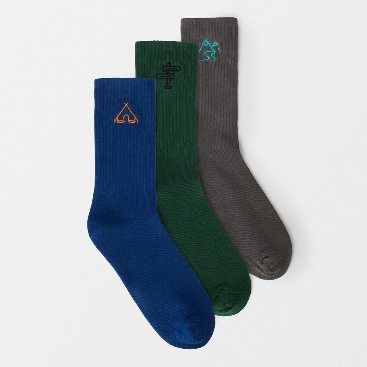 100% Cotton Socks |3 Pairs | Camping Icons