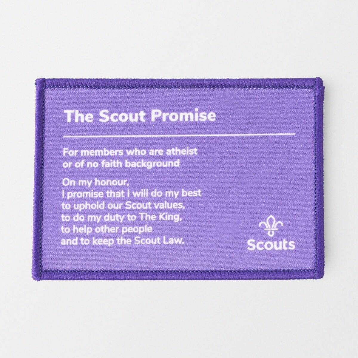 Scouts Promise Badge - Atheist / No Faith | Scout Store