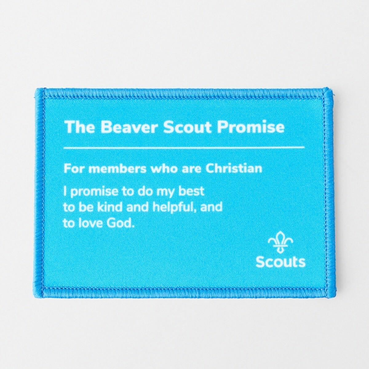 Beaver Scouts Promise Badge - Christian | Scout Store