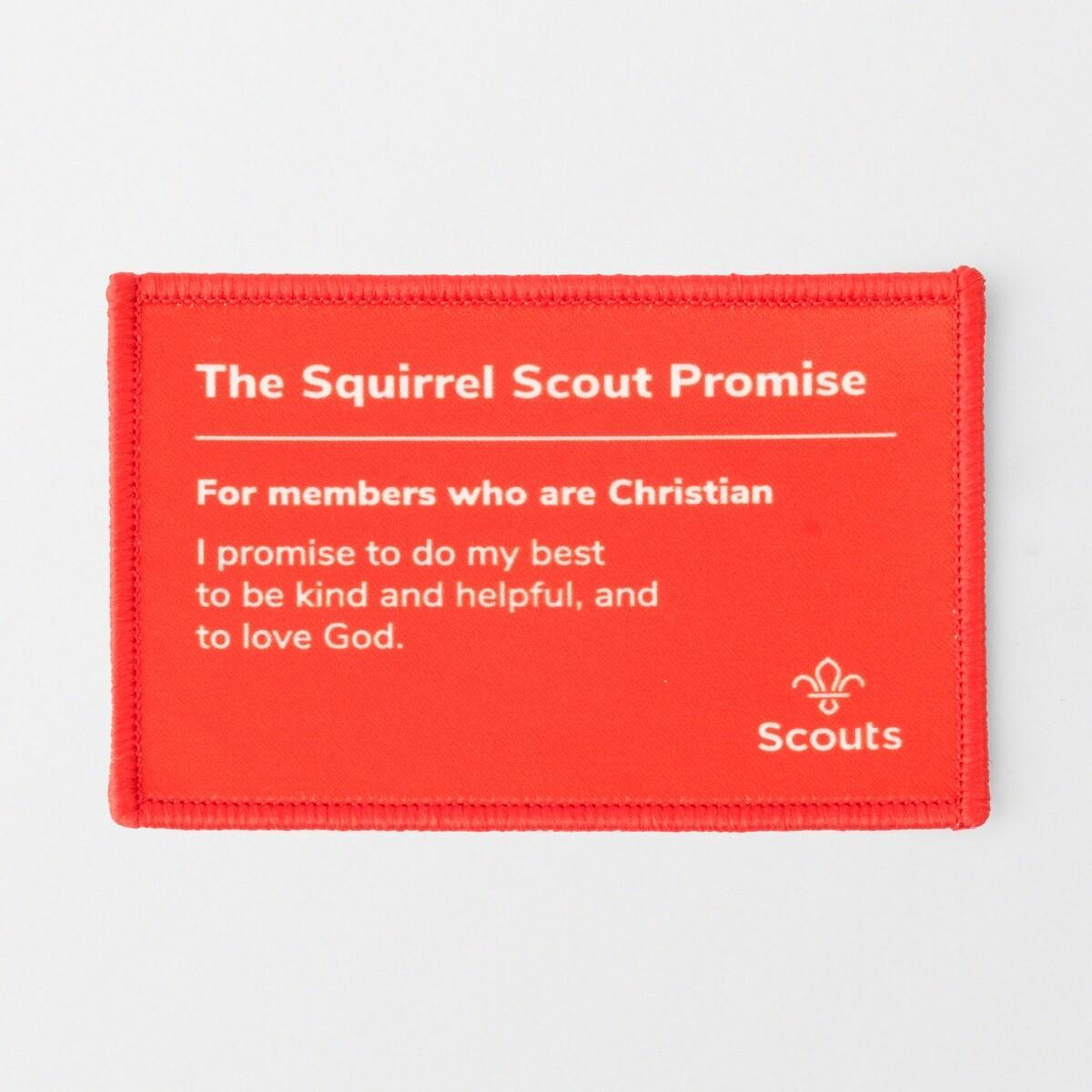 Squirrel Scouts Promise Blanket Badge - Christian | Promise Badge