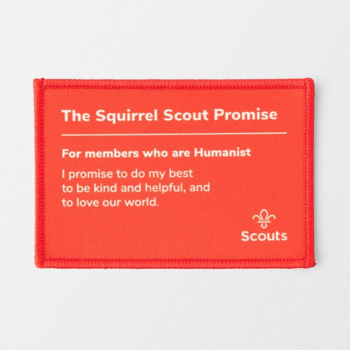 Squirrel Scouts Promise Blanket Badge - Humanist | Promise Badge