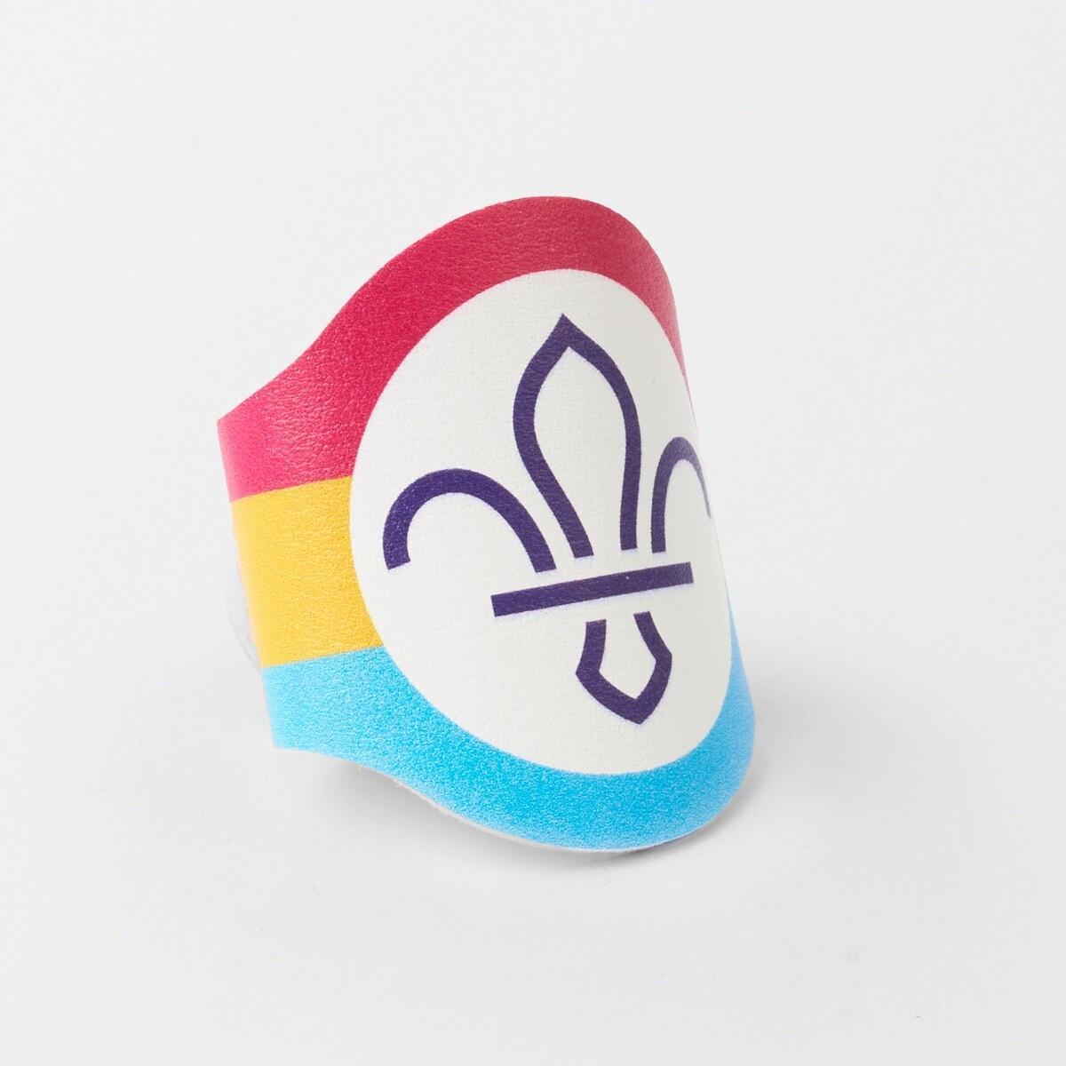 Scout Pride PU Woggle - Pansexual Flag | Pride Woggle