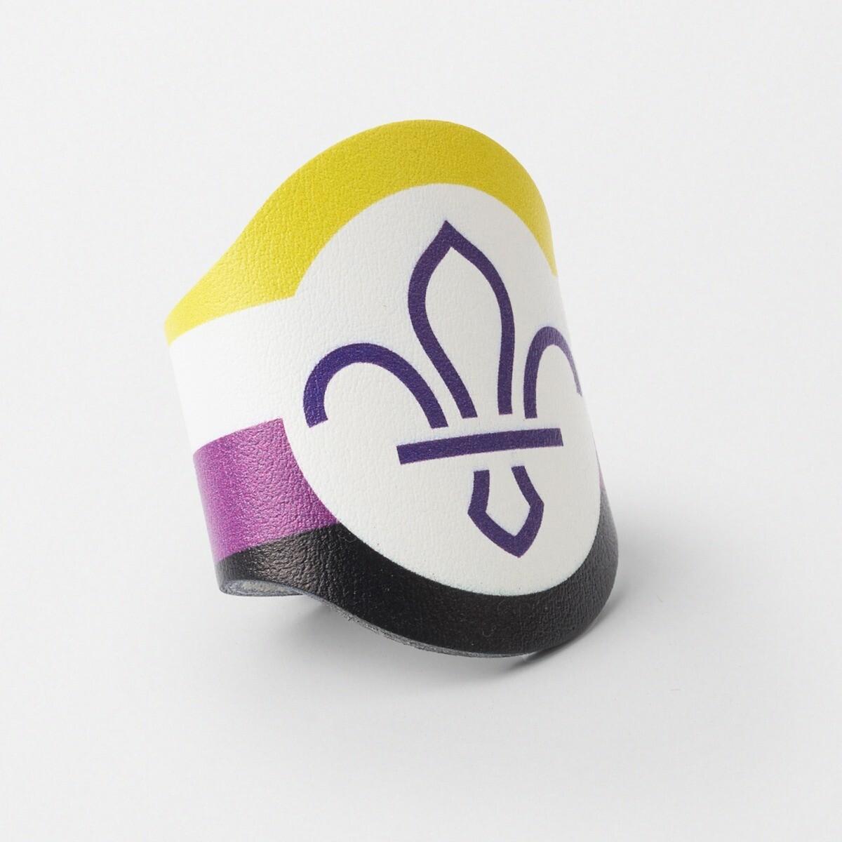 Scout Pride PU Woggle - Non-Binary Flag | Pride Woggles