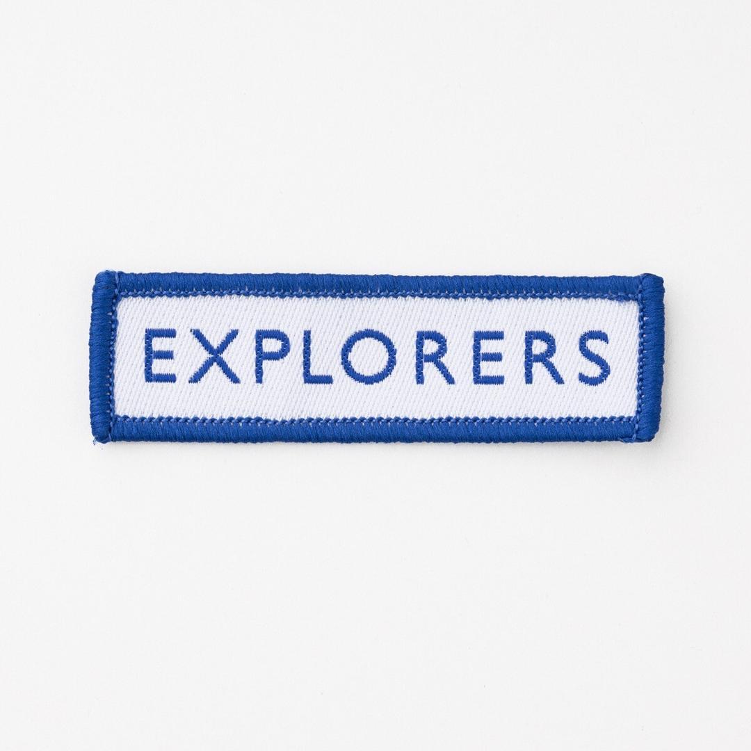 Explorer Scouts Logo Woven Badge 7.1cm x 2cm