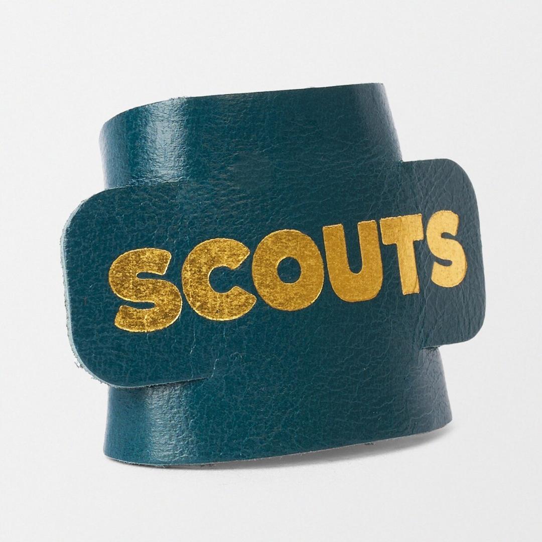 Scouts Section Embossed Quality Leather Woggle