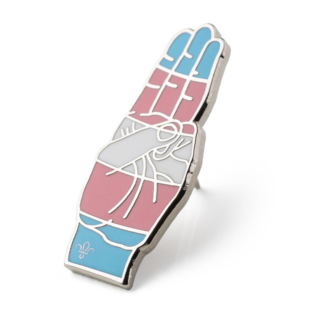 Scout Pride Pin Badge Trans