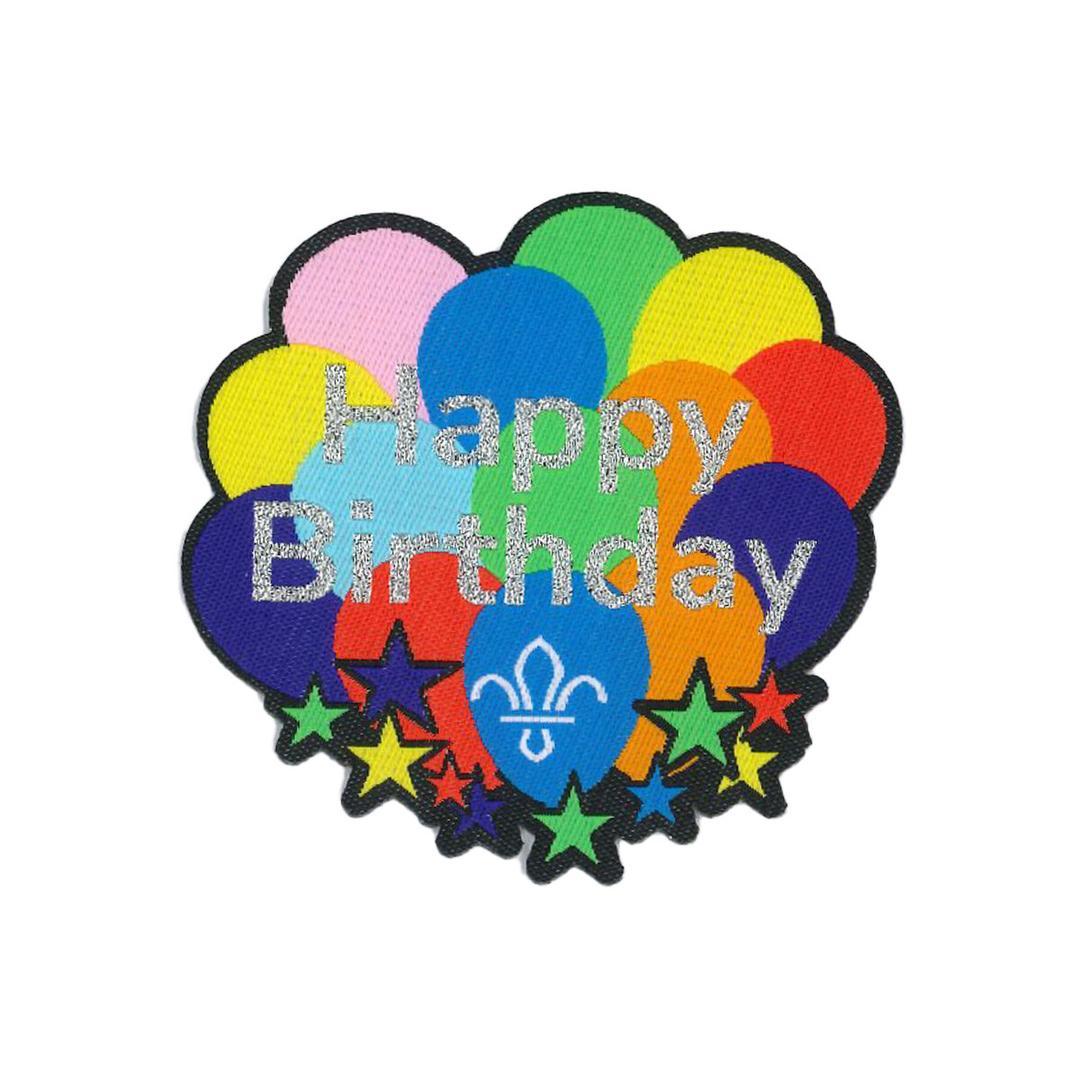 Scouts Happy Birthday Card with Woven Badge and Envelope | Scouts Gifts