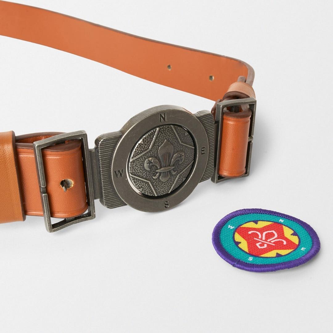 Explorer Scouts Vegan Belt, Buckle and Badge Set
