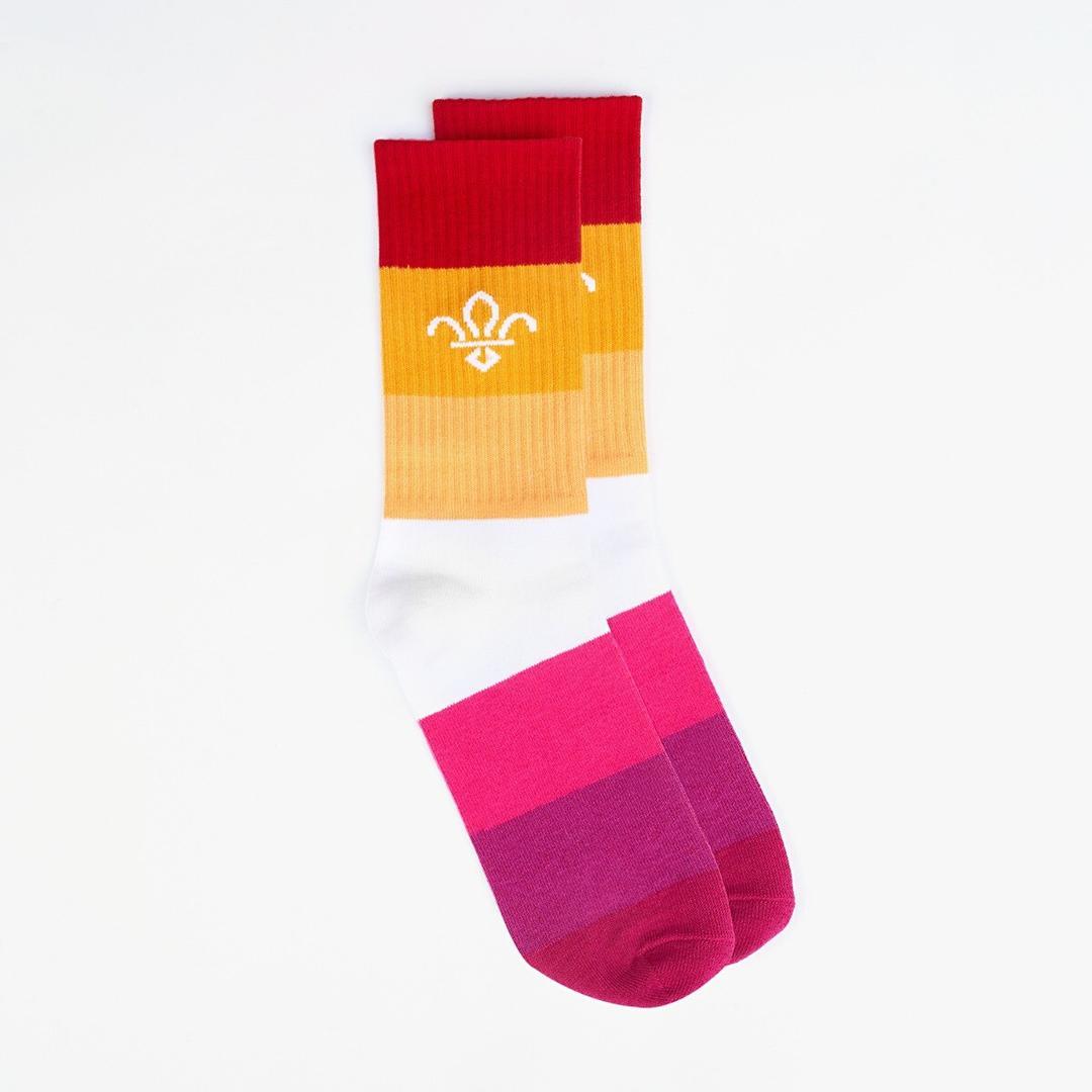 Scout Pride Socks - Lesbian Flag | UK 6 -11 | Scout Store