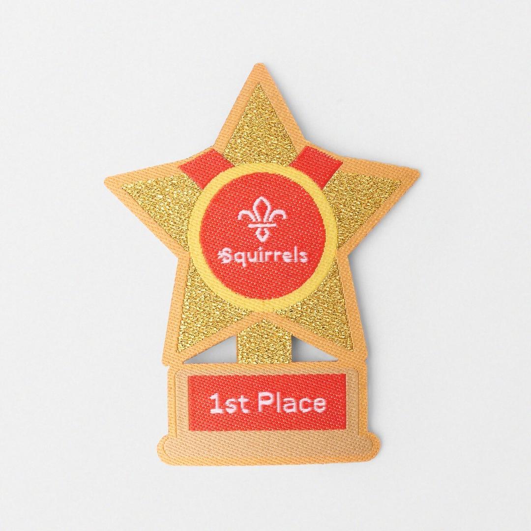Squirrel Scouts Iron-On Blanket Badge - Trophy 1st Place