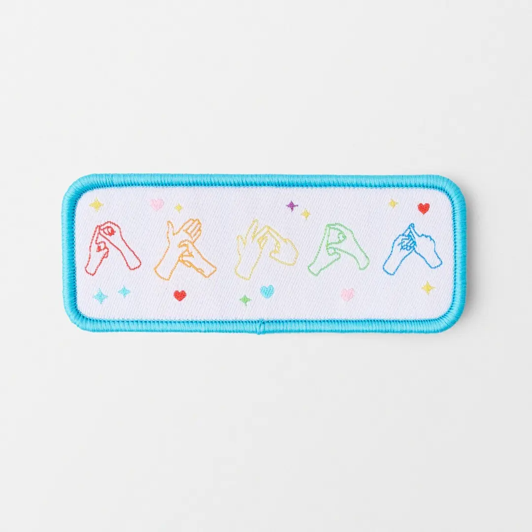 Sign Language 'Pride ' Blanket Badge | Pride Badges