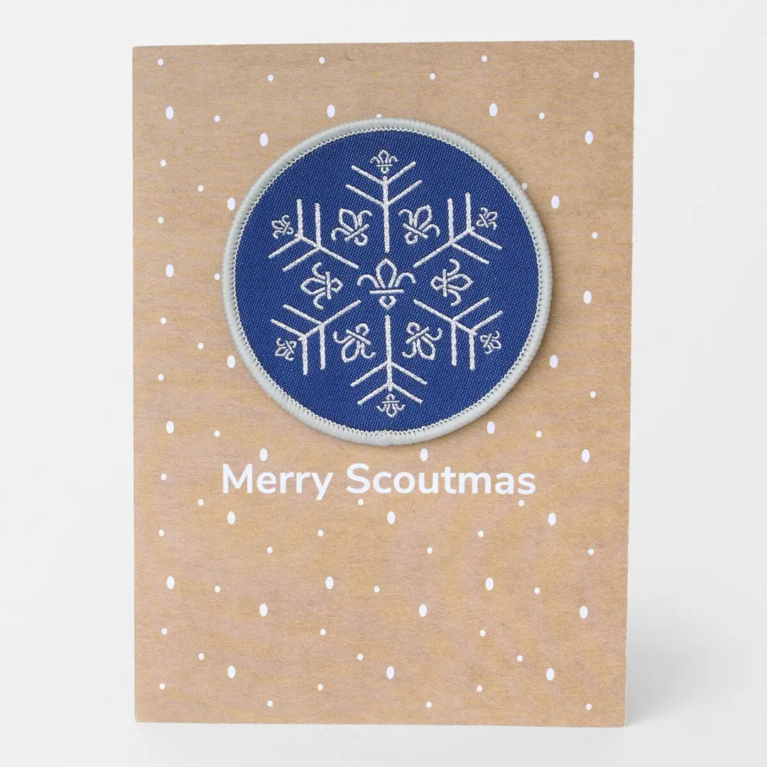Scouts Snowflake Christmas Card with Detachable Badge | Scout Store