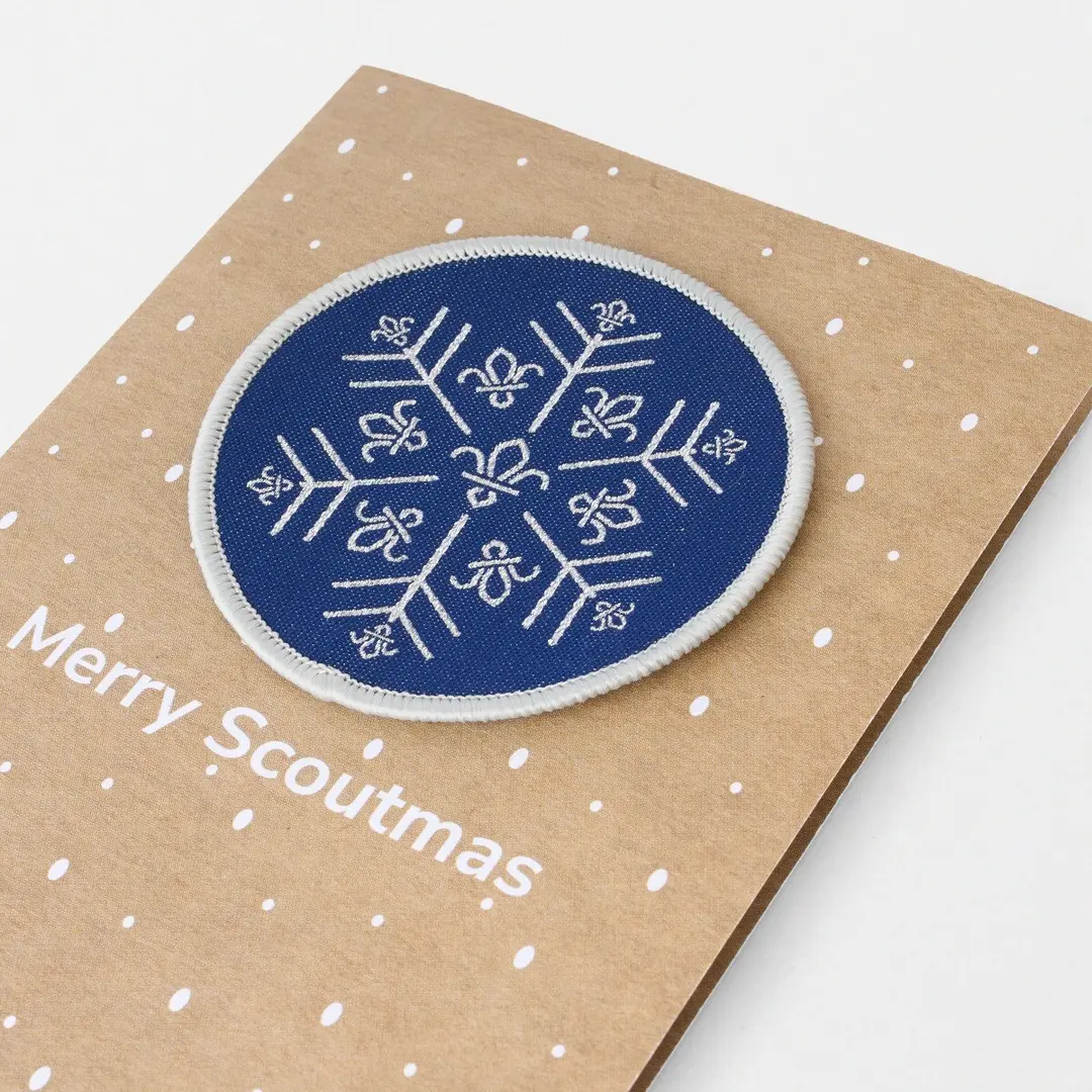 Scouts Snowflake Christmas Card with Detachable Badge | Scout Store