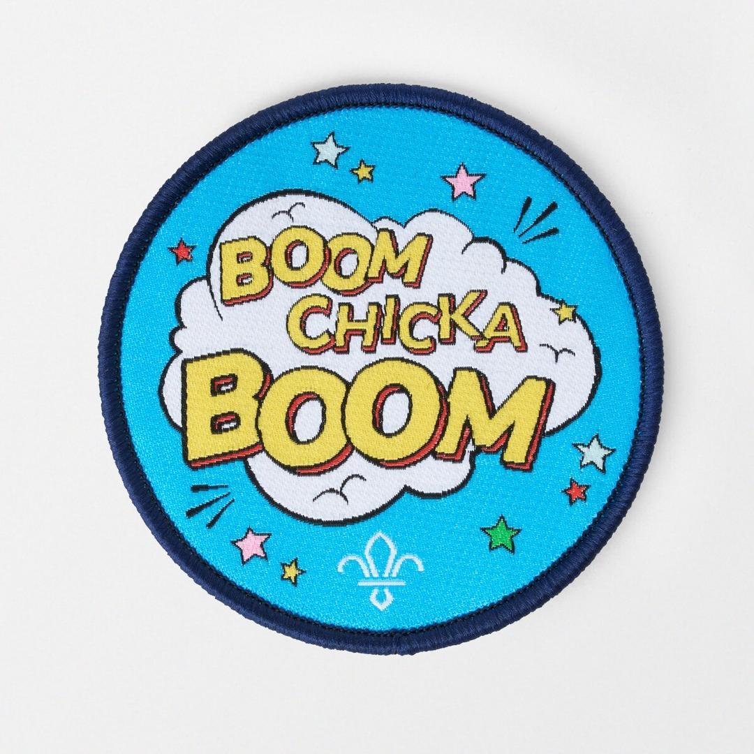 BOOM CHICKA BOOM Campfire Song Blanket Badge | Scouts Badges | Scout Store