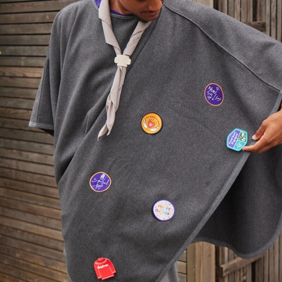 Scouts Fleur de Lis Blanket Poncho New in