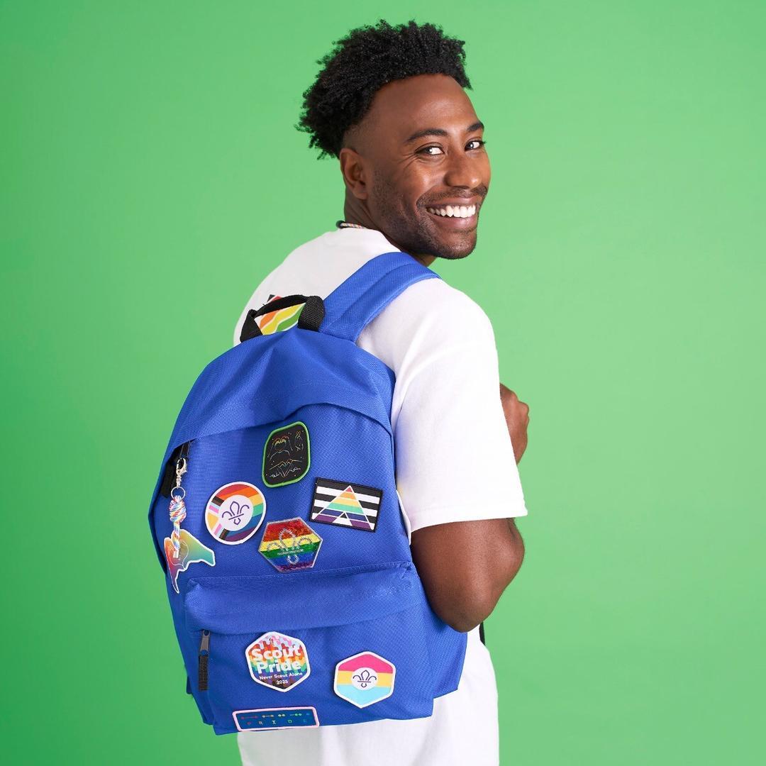 Scout Pride Sequinned Badge | Rainbow Colours