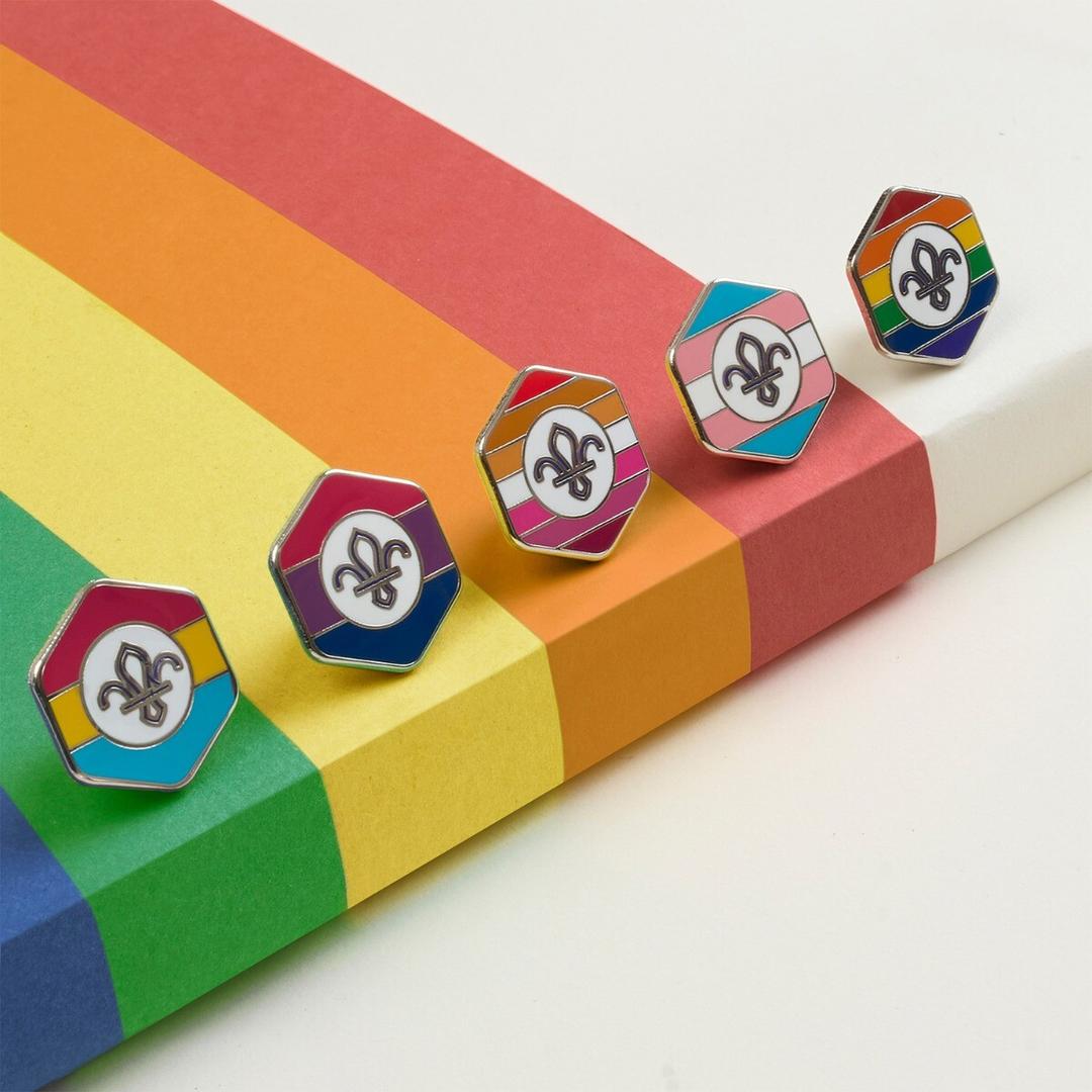 Scout Pride Metal Pin Badge Bisexual Flag Scout Store