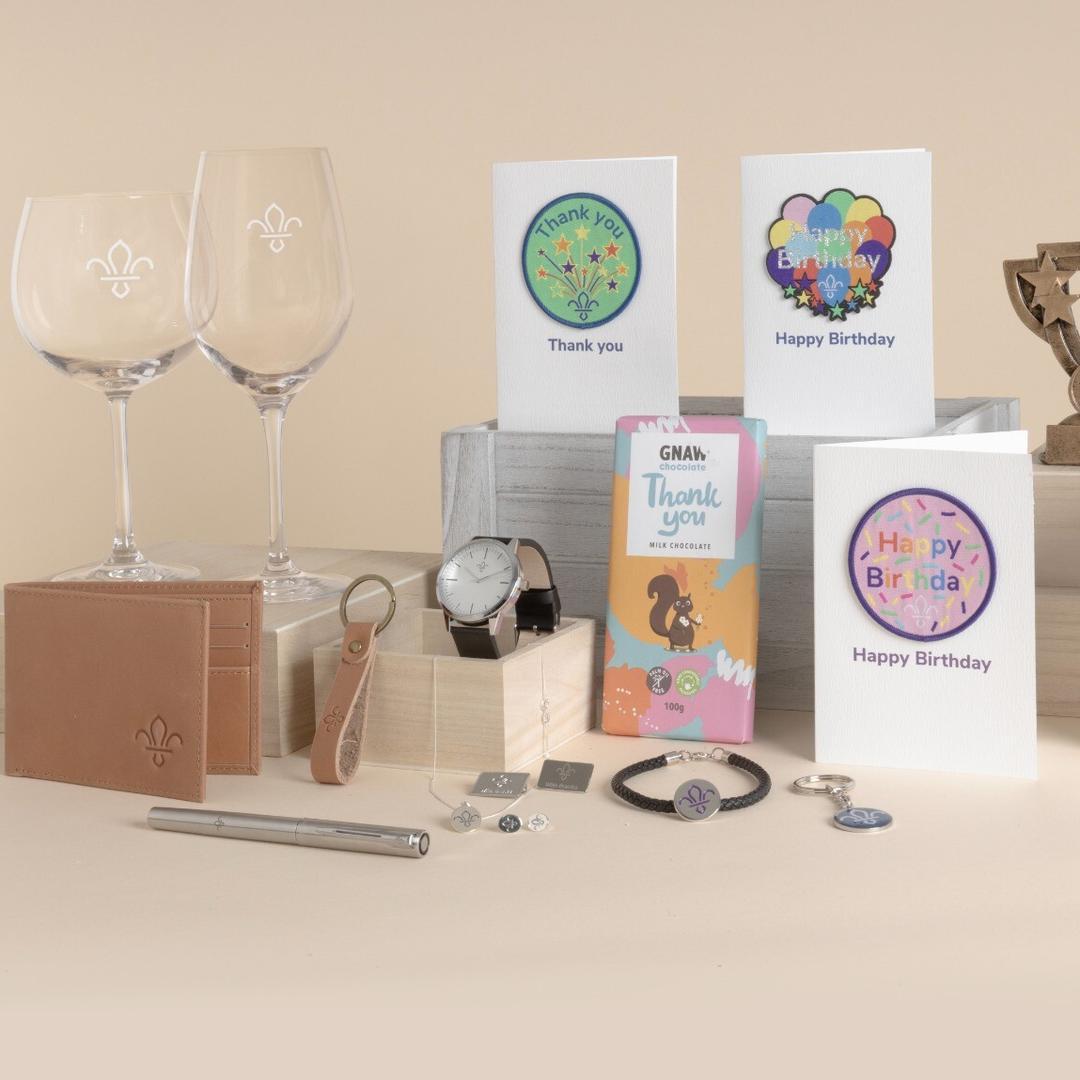 Scouts Happy Birthday Card with Woven Badge and Envelope | Scouts Gifts