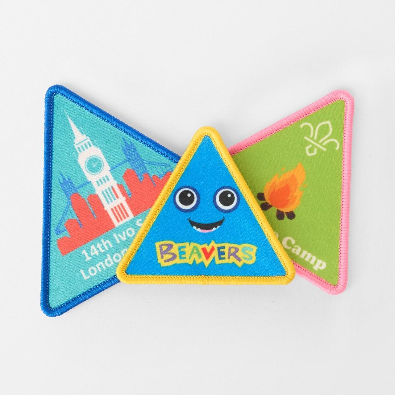 Personalised Custom Printed Badge - Triangle | Scout Store