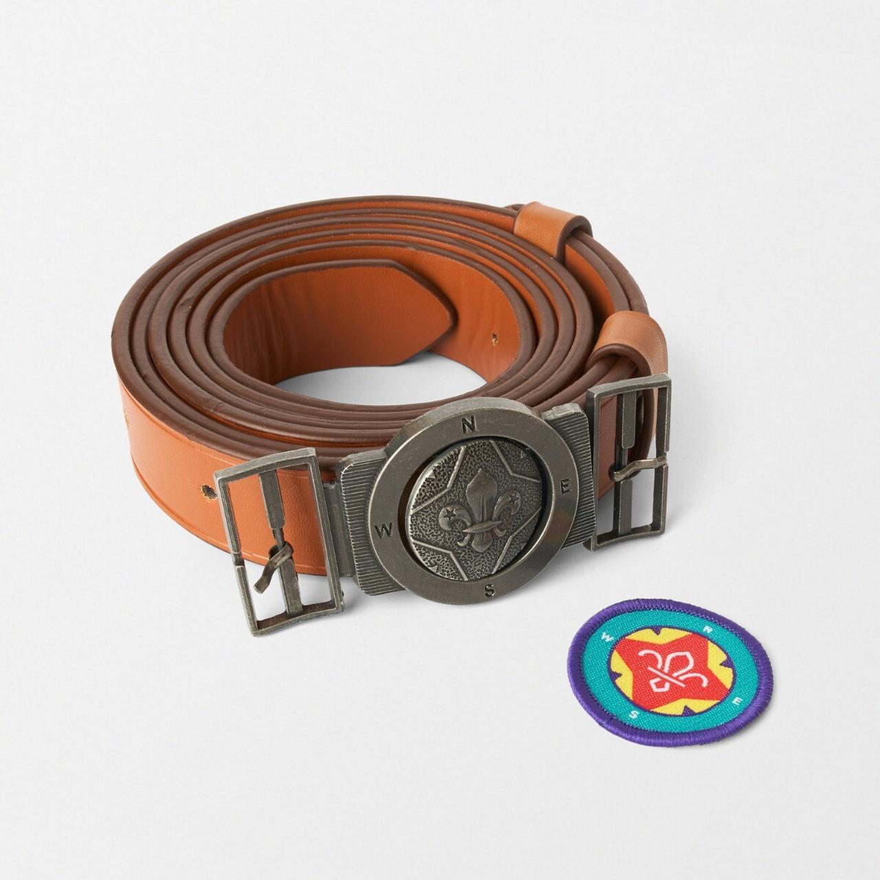 Explorer Scouts Leather Belt, Buckle and Badge Set