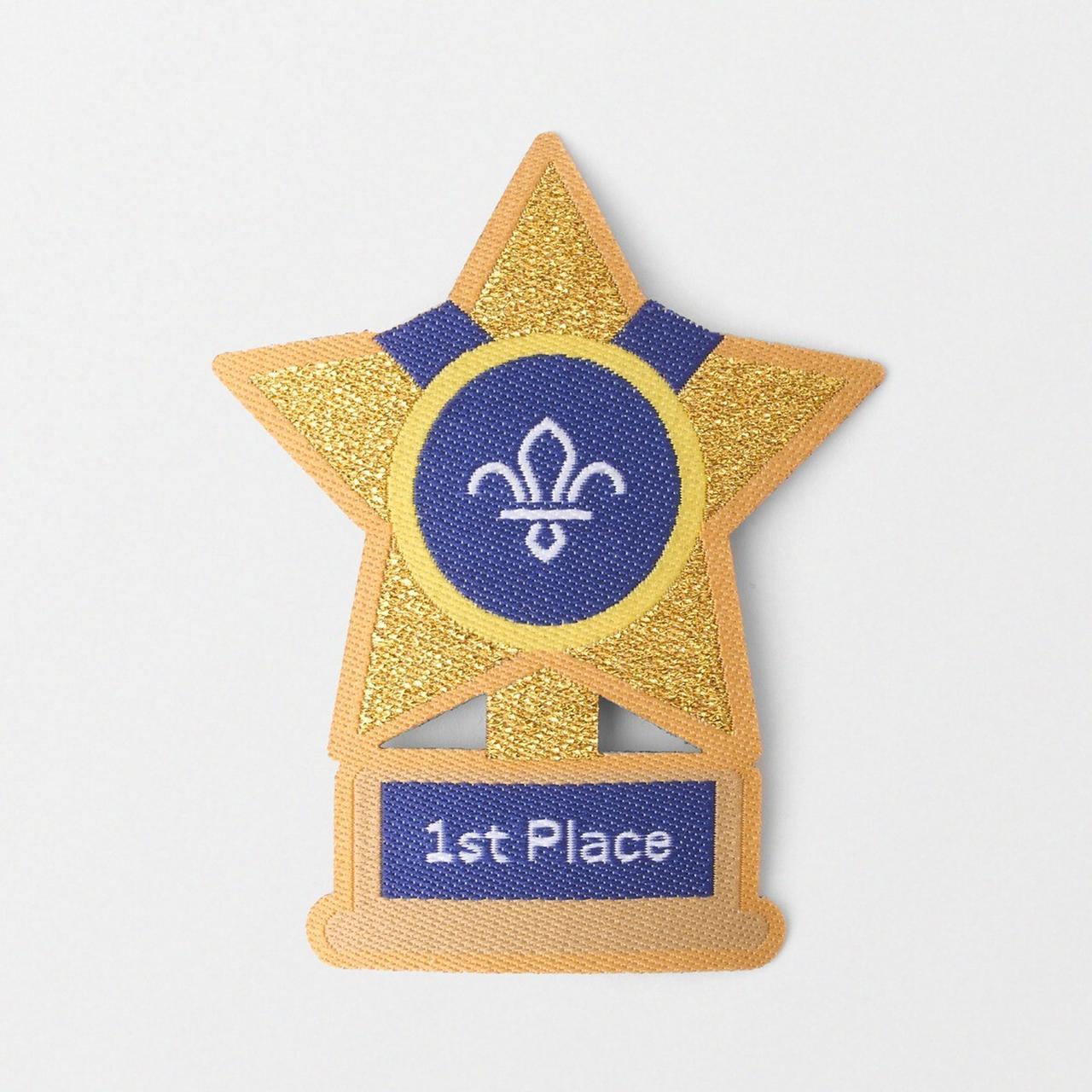 Scouts Iron-On Blanket Badge - Trophy 1st Place