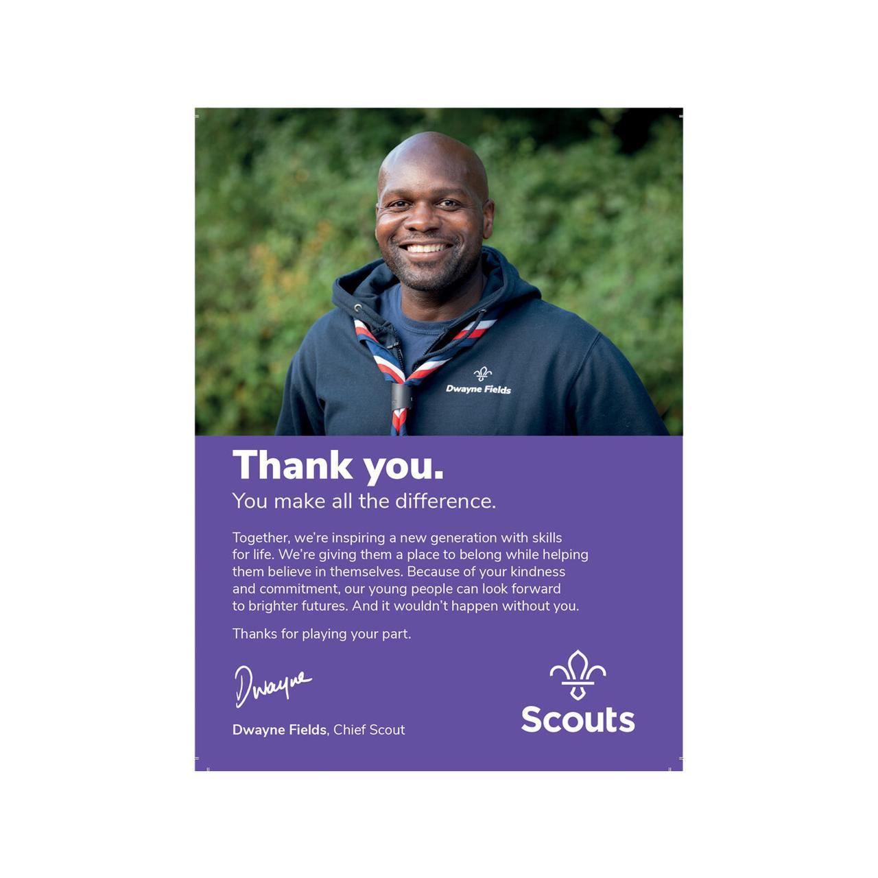 Scouts With Thanks Solid 925 Sterling Silver Badge in Presentation Box