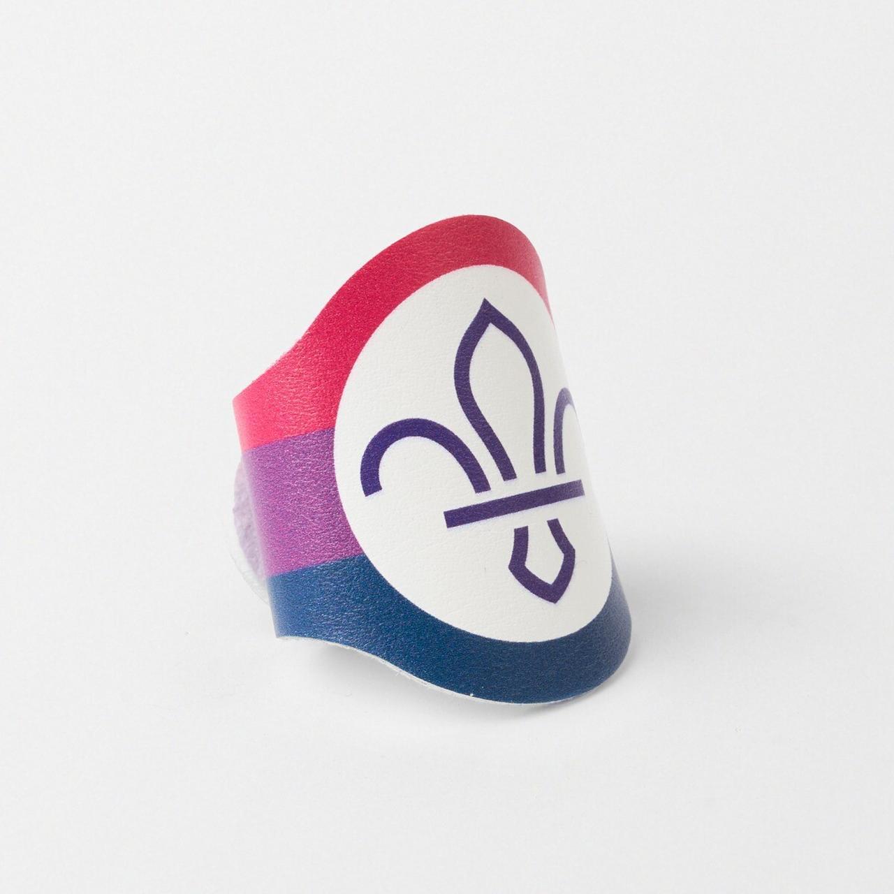 Scout Pride PU Woggle - Bisexual Flag | Bisexual Pride Woggle