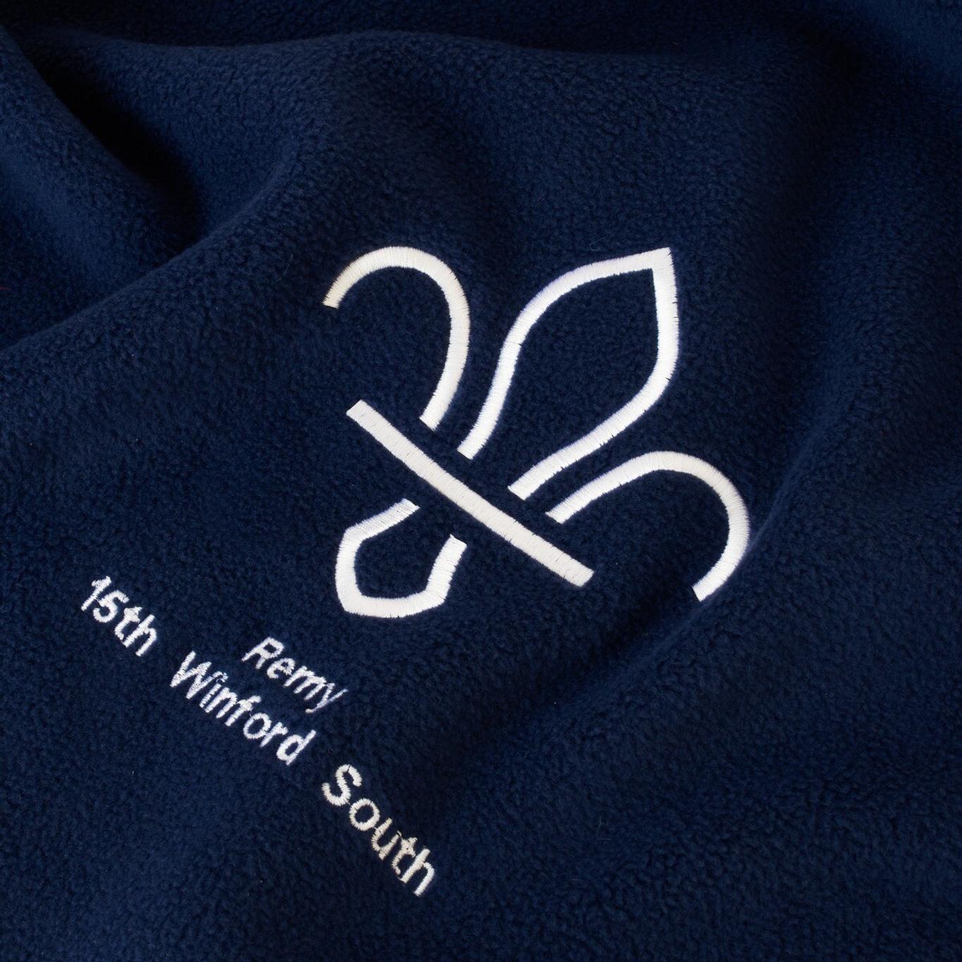 Scouts Personalised Fleece Blanket | Custom Embroidered Blanket