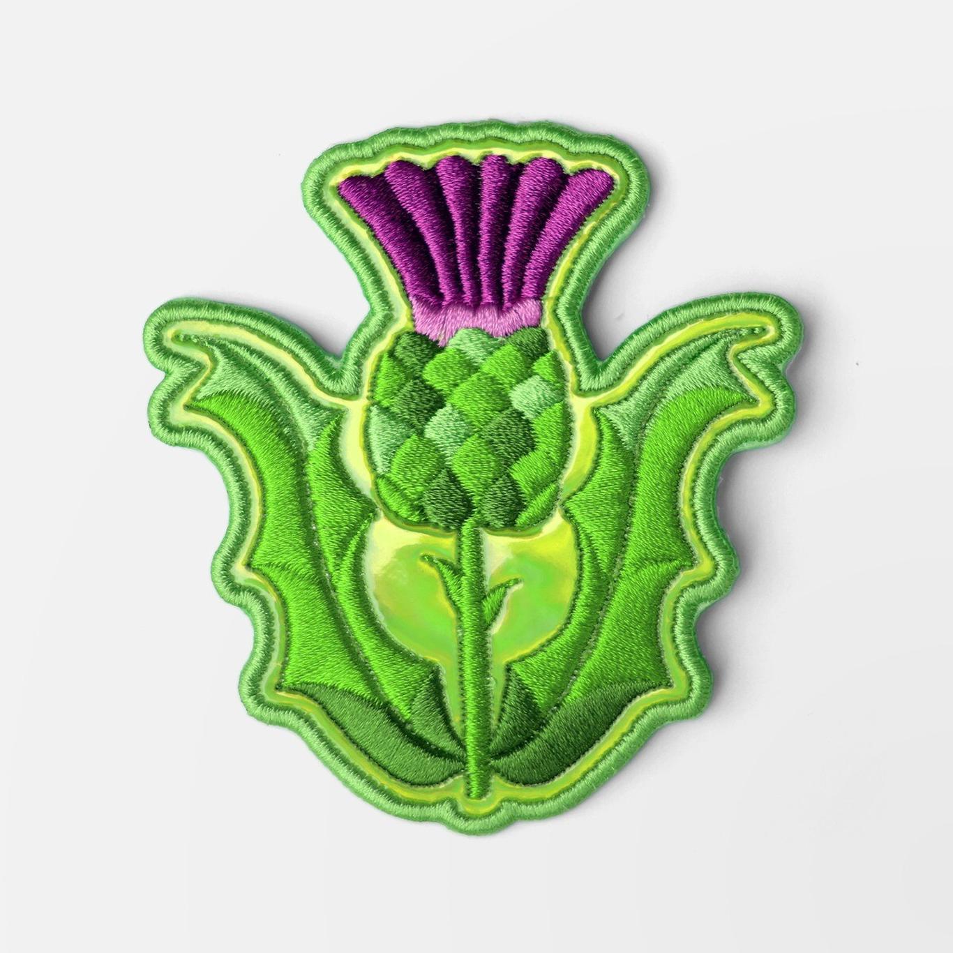 Scottish Thistle Badge | Textured Thistle Badge / Patch 7cm