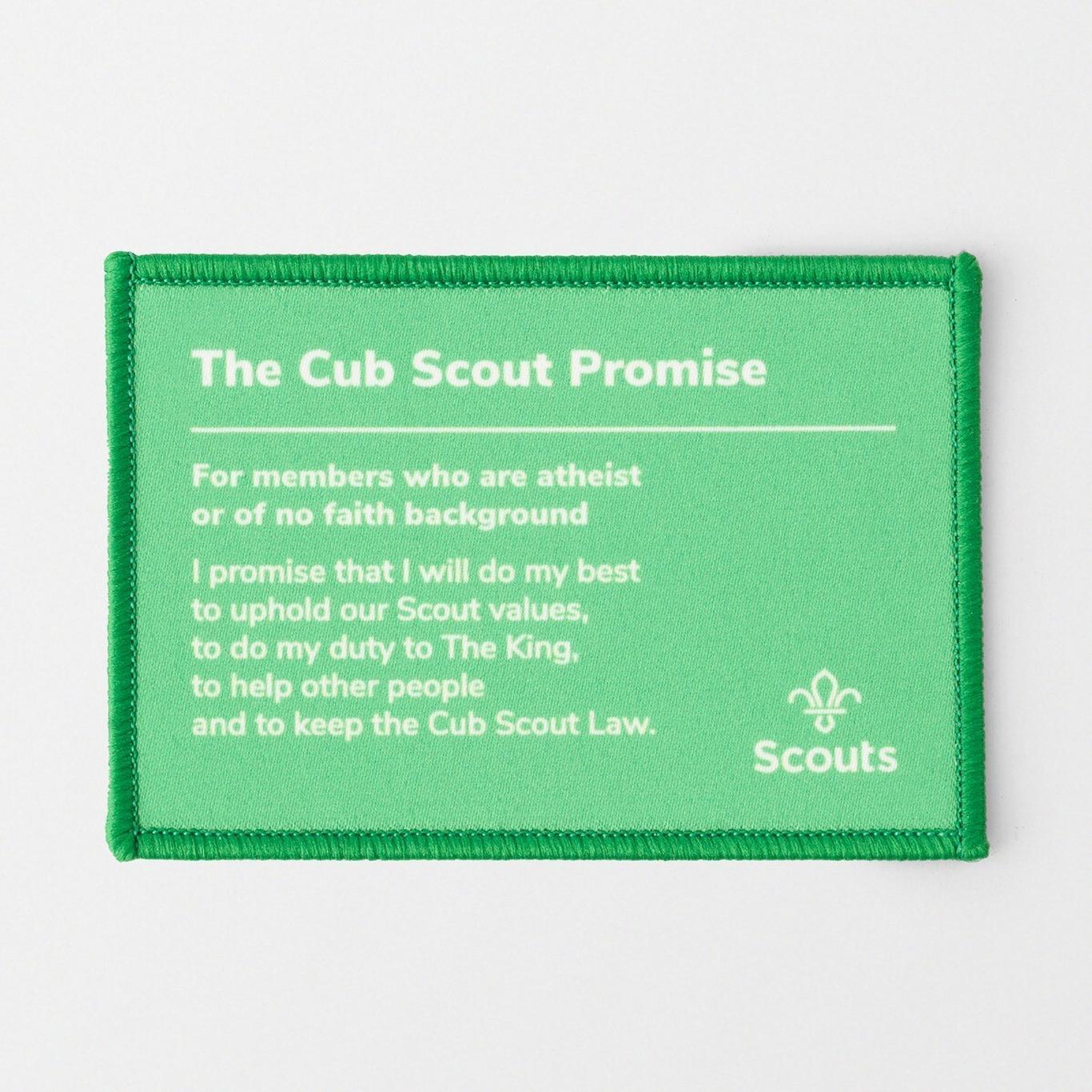 Cub Scouts Promise Badge - Atheist / No Faith | Scout Store