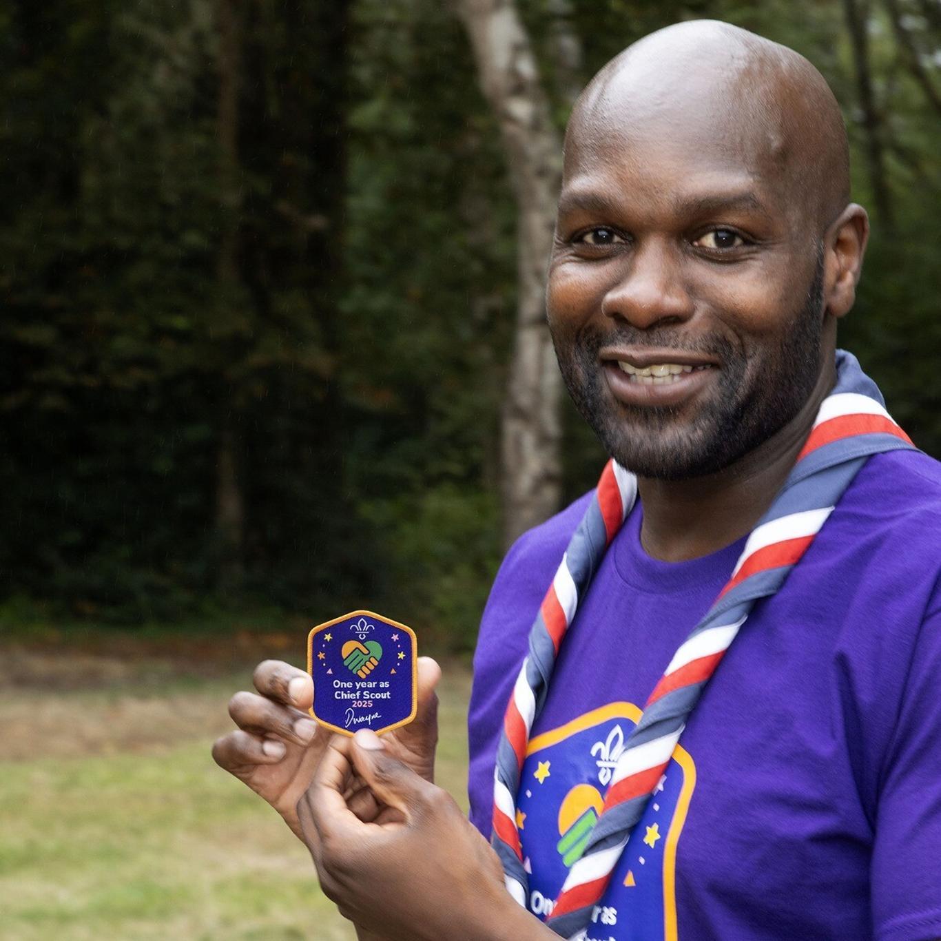 Dwayne Fields' One Year as Chief Scout Blanket Badge