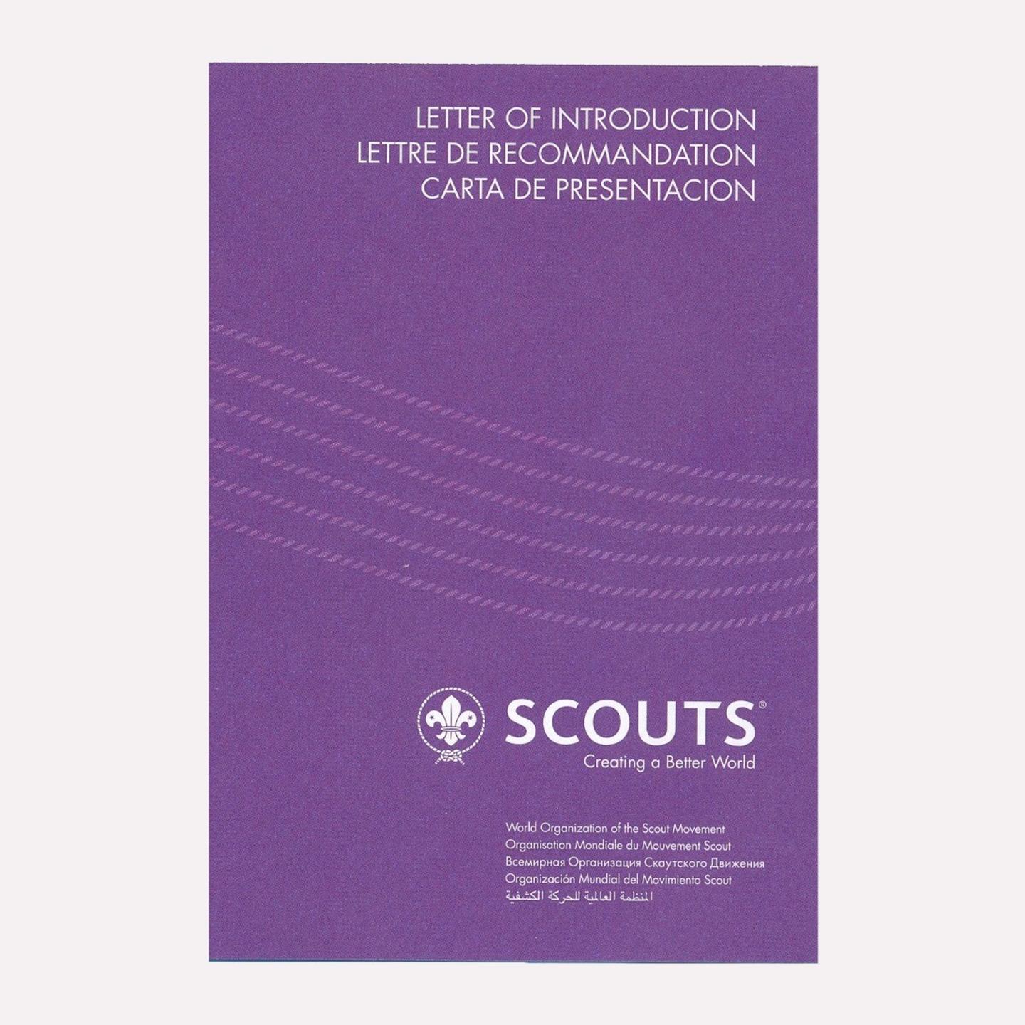 World Scout Letter Of Introduction