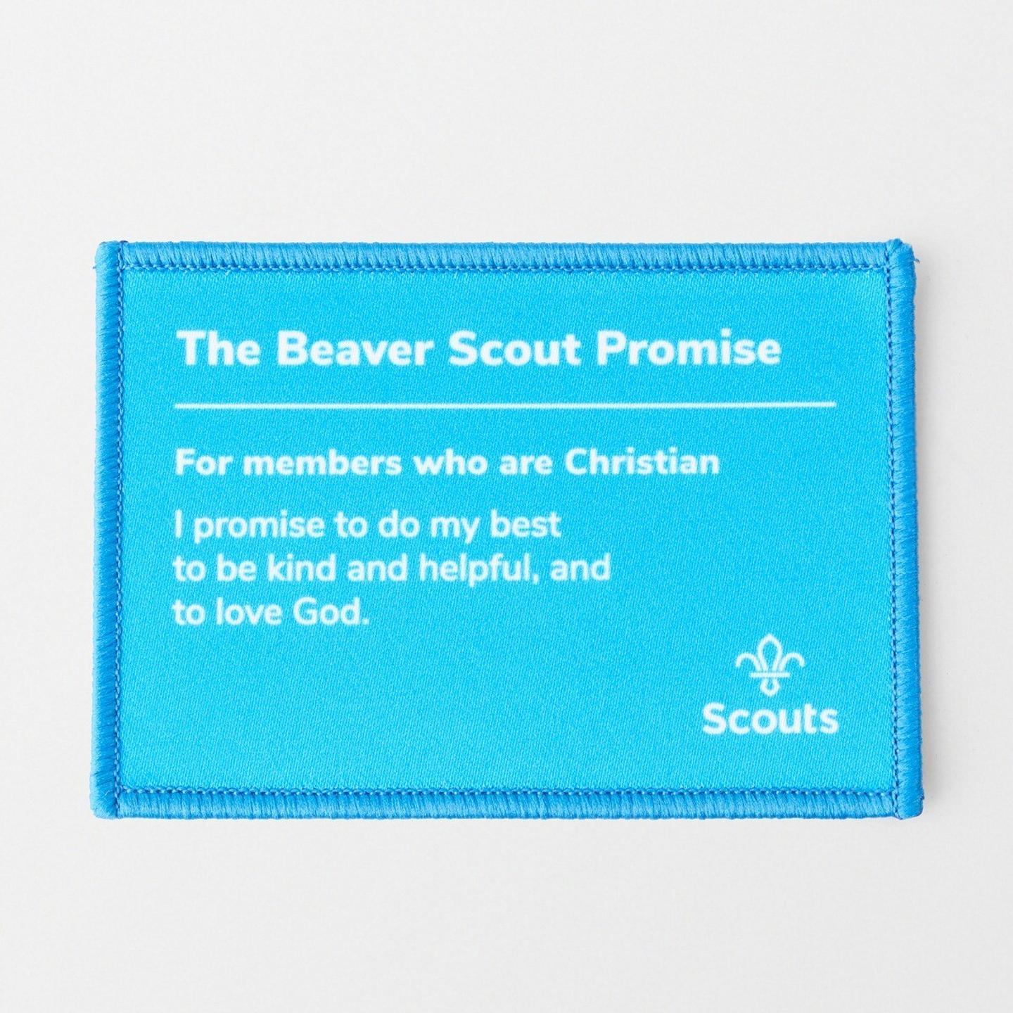Beaver Scouts Promise Badge - Christian | Scout Store