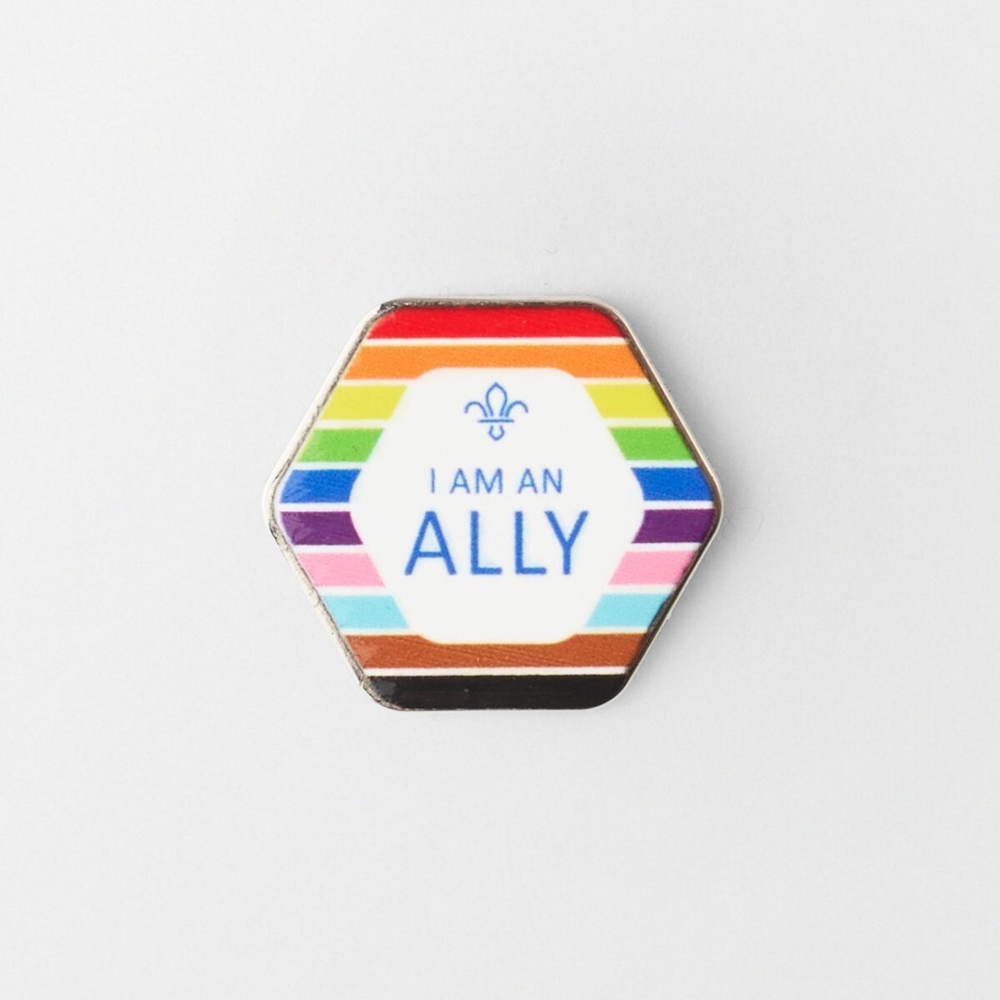 Scout Pride Ally Pin Badge | Pride Ally Badge